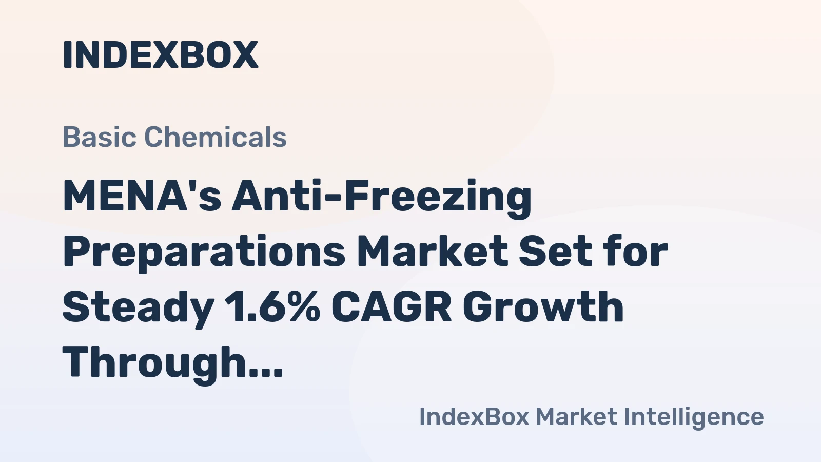 MENA's Anti-Freezing Preparations Market Set for Steady 1.6% CAGR Growth Through 2035