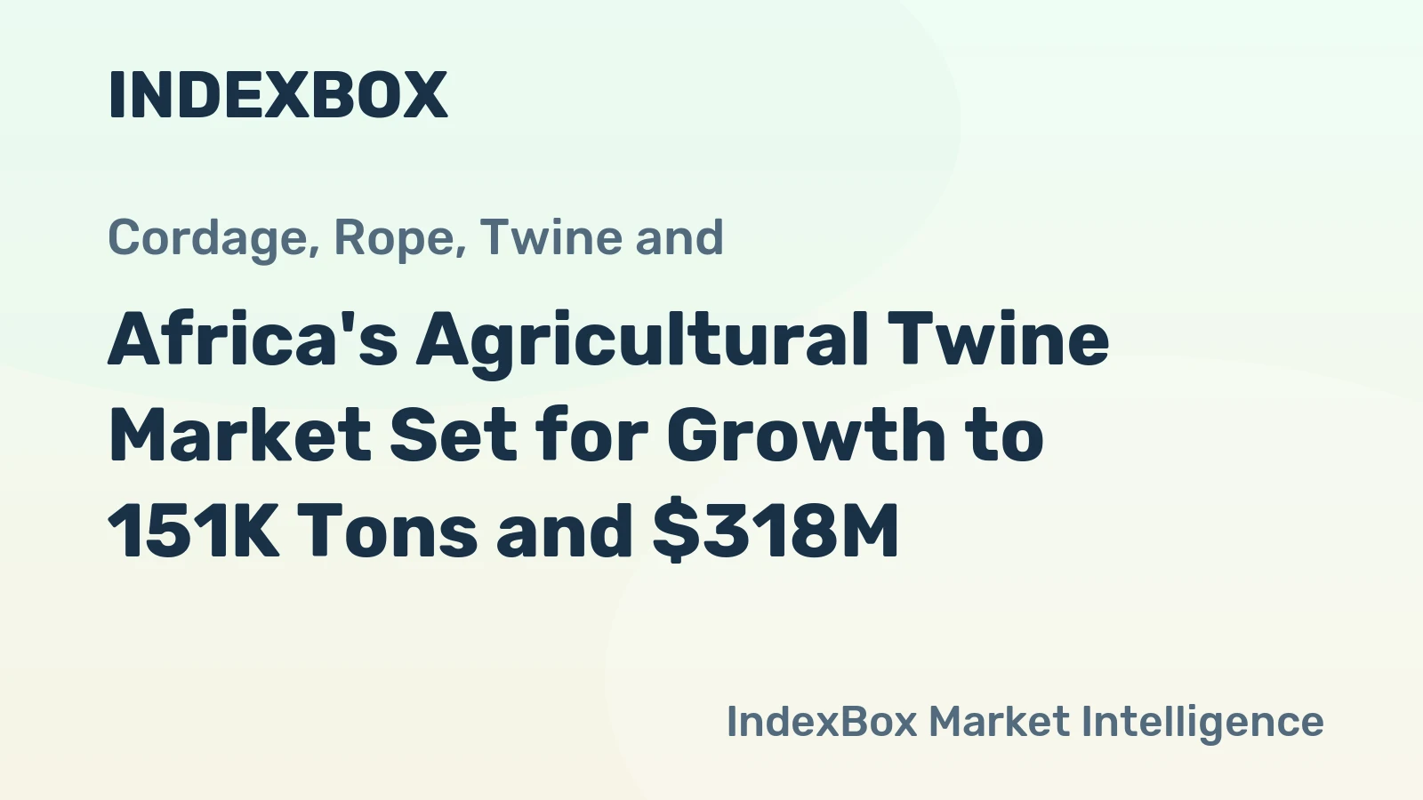 Africa's Agricultural Twine Market Set for Growth to 151K Tons and $318M