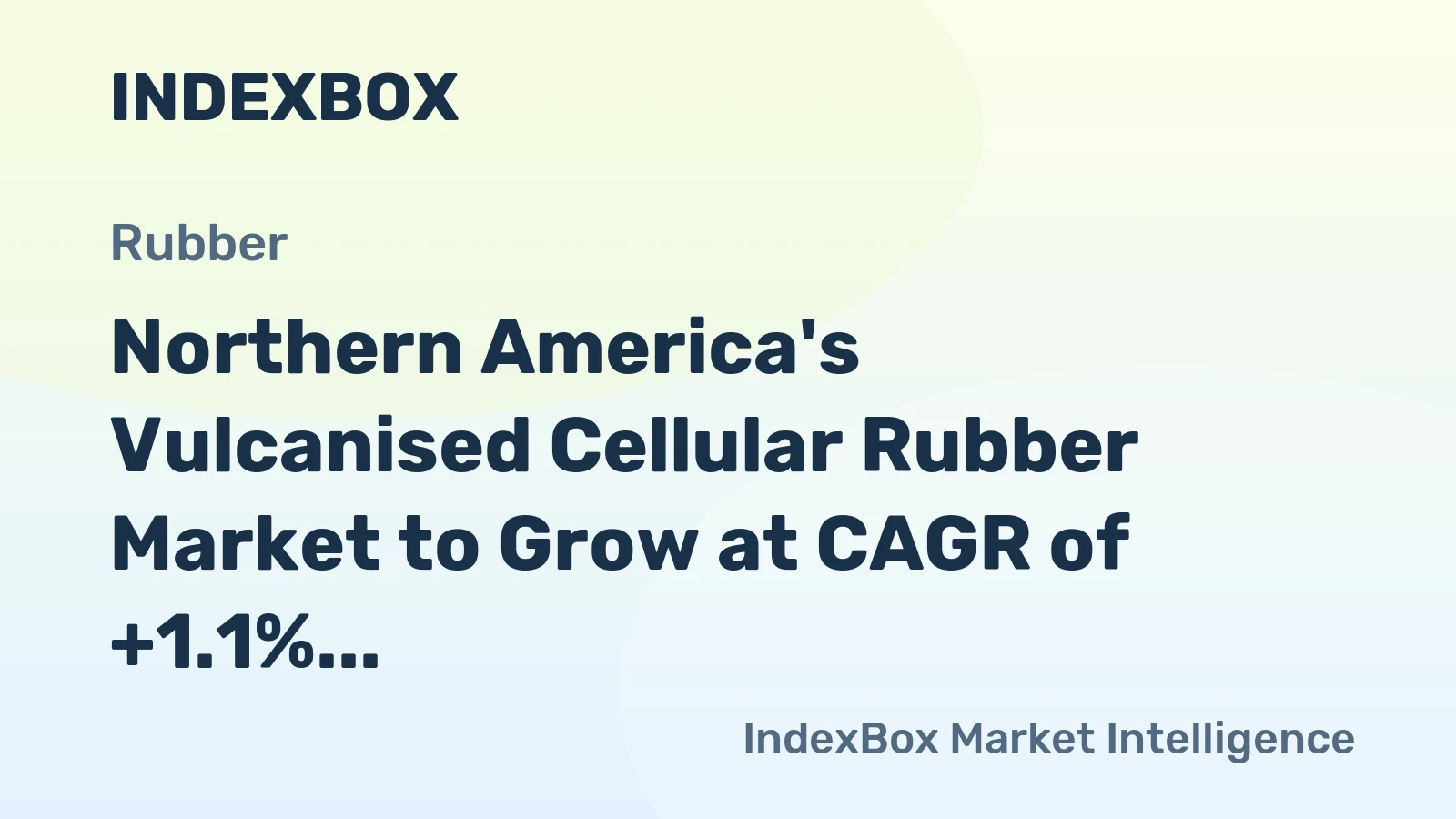Northern America's Vulcanised Cellular Rubber Market to Grow at CAGR of +1.1% by 2035