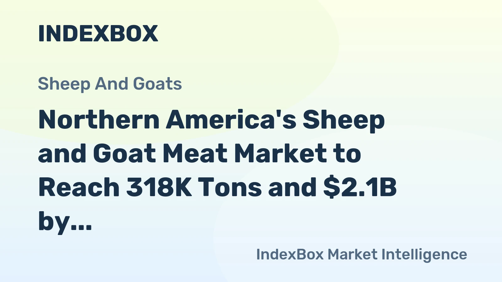 Northern America's Sheep and Goat Meat Market to Reach 318K Tons and $2.1B by 2035