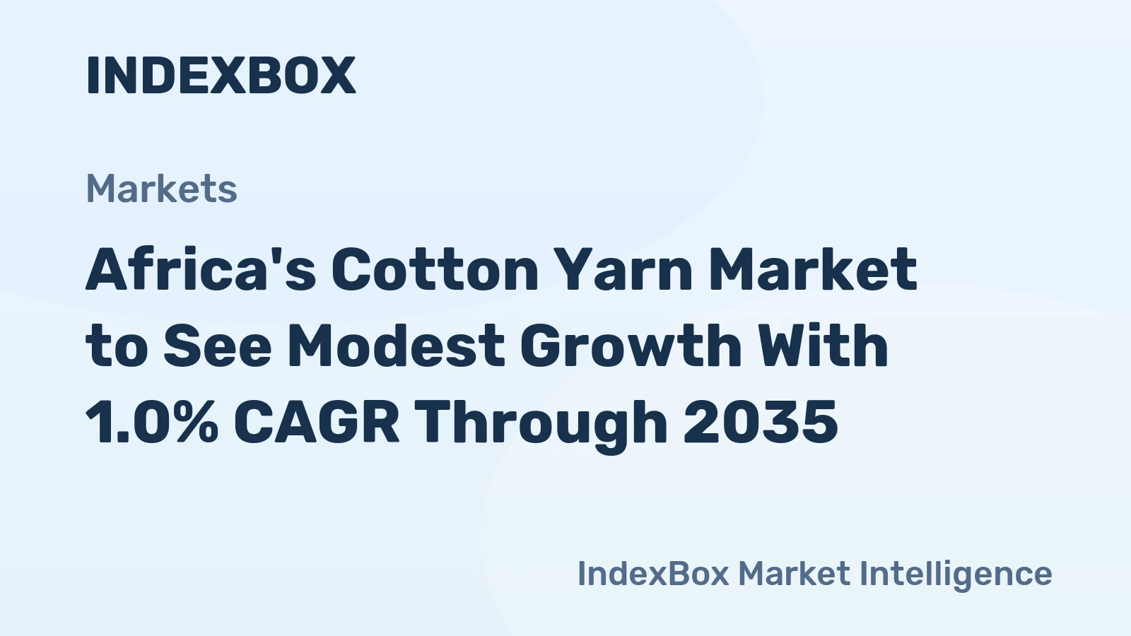 Africa's Cotton Yarn Market to See Modest Growth With 1.0% CAGR Through 2035