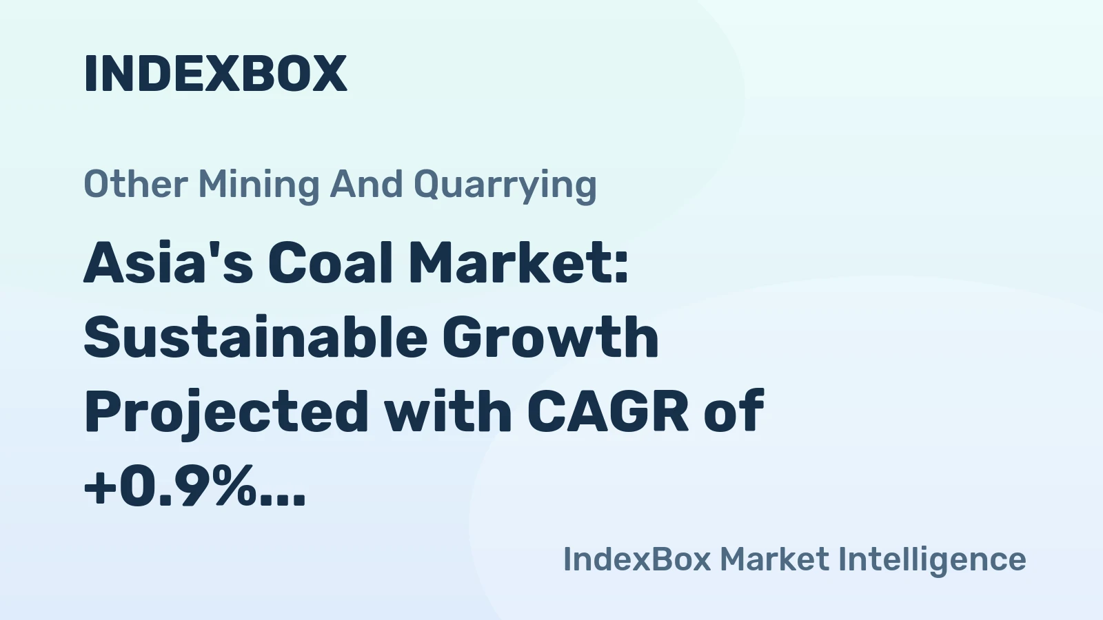 Asia's Coal Market: Sustainable Growth Projected with CAGR of +0.9% from 2024 to 2035