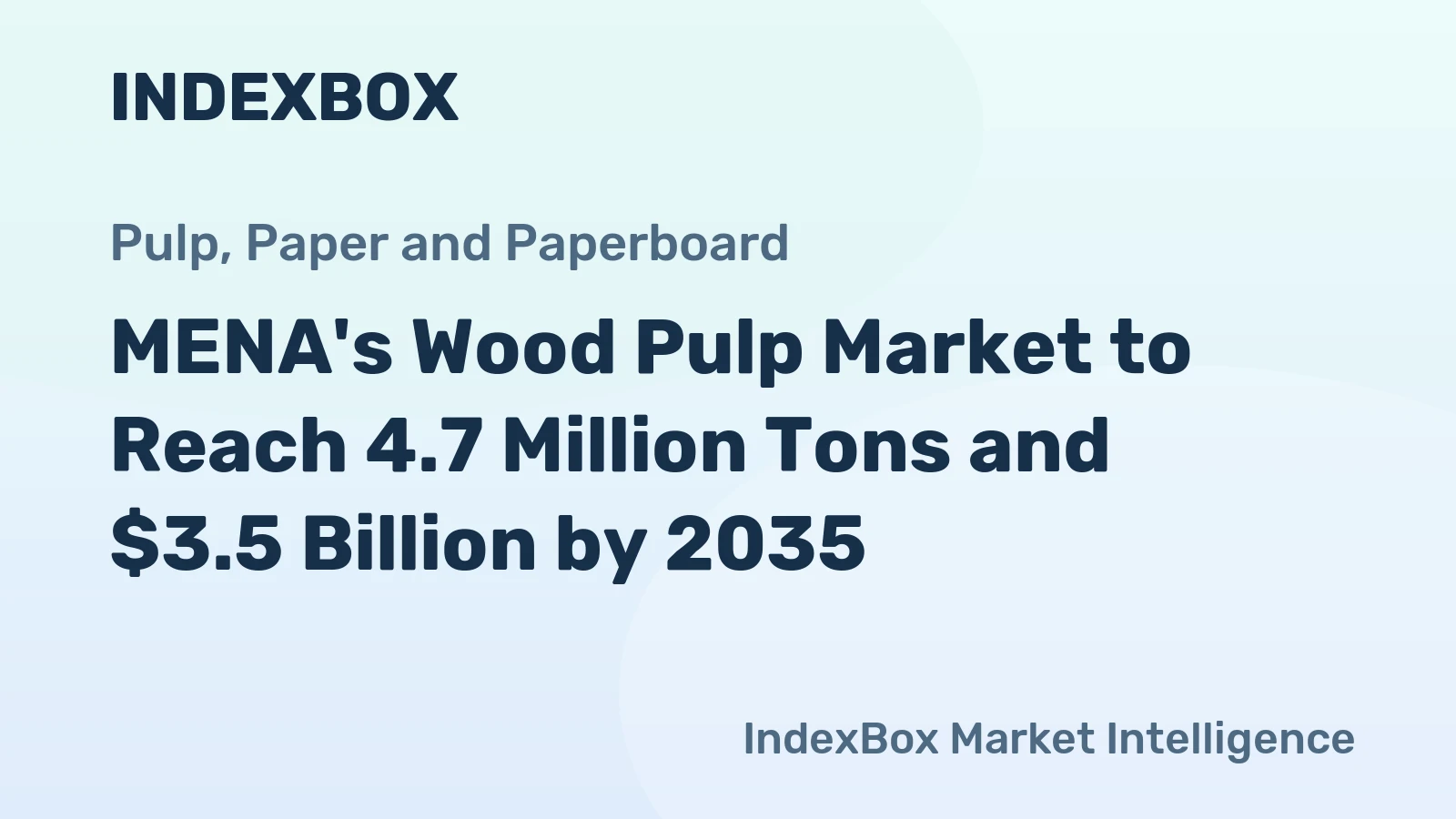 MENA's Wood Pulp Market to Reach 4.7 Million Tons and $3.5 Billion by 2035