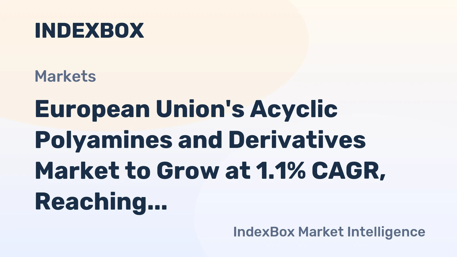 European Union's Acyclic Polyamines and Derivatives Market to Grow at 1.1% CAGR, Reaching $520M by 2035