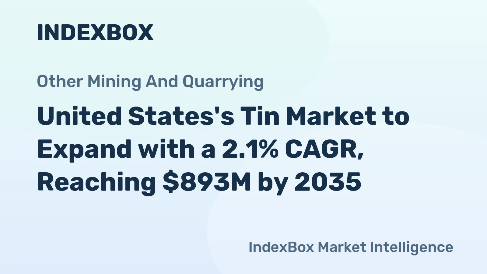 United States's Tin Market to Expand with a 2.1% CAGR, Reaching $893M by 2035