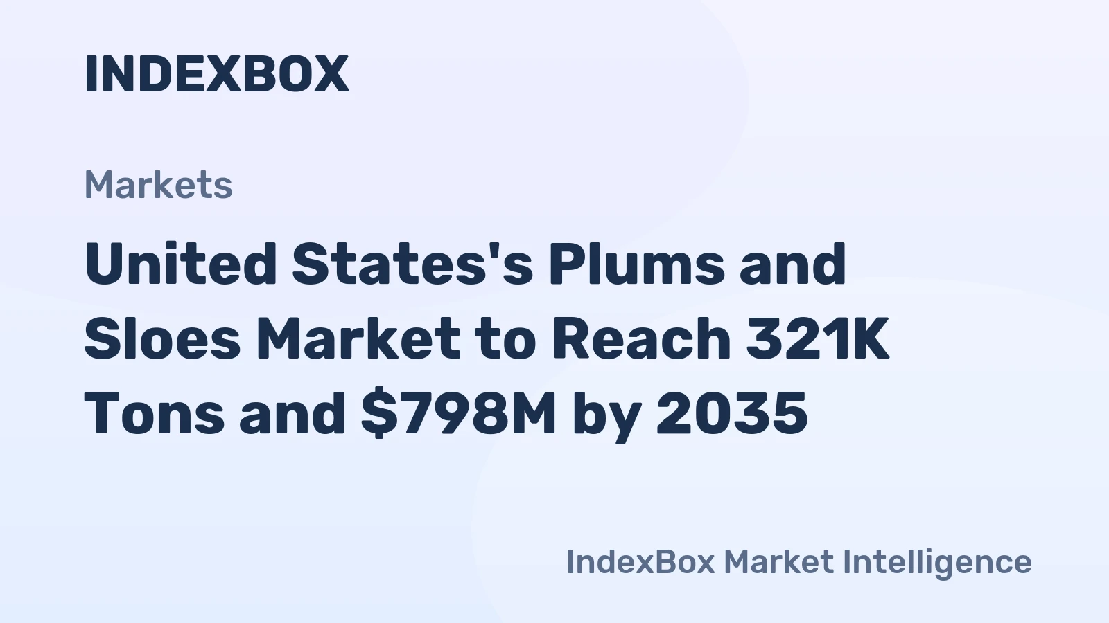 United States's Plums and Sloes Market to Reach 321K Tons and $798M by 2035