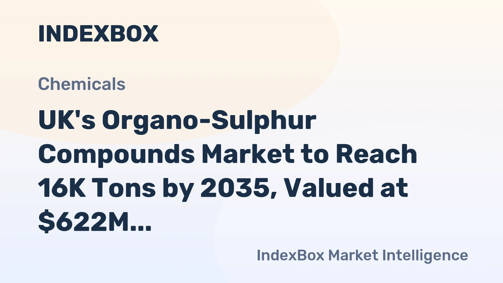 UK's Organo-Sulphur Compounds Market to Reach 16K Tons by 2035, Valued at $622M