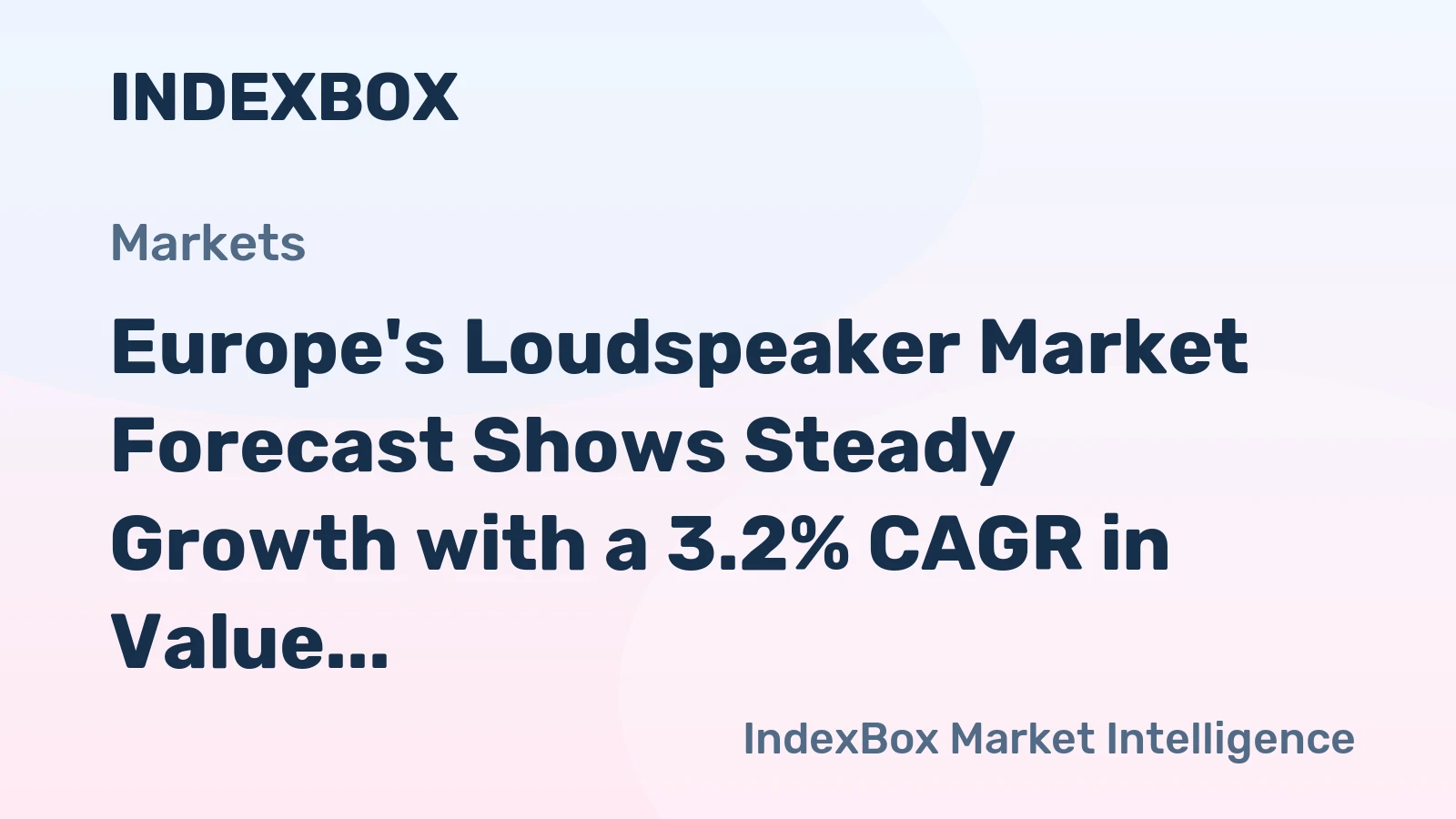 Europe's Loudspeaker Market Forecast Shows Steady Growth with a 3.2% CAGR in Value