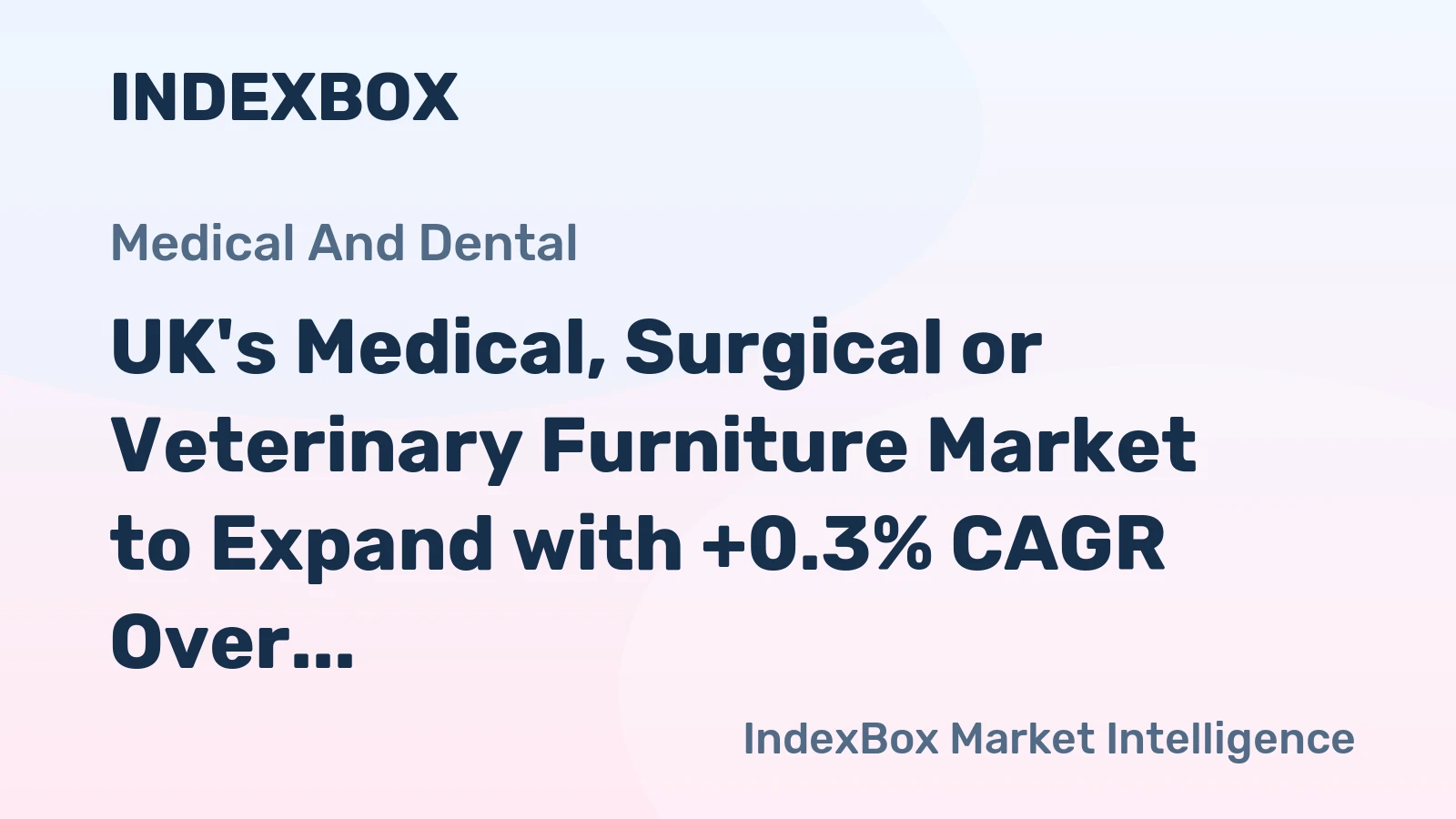 UK's Medical, Surgical or Veterinary Furniture Market to Expand with +0.3% CAGR Over the Next Decade
