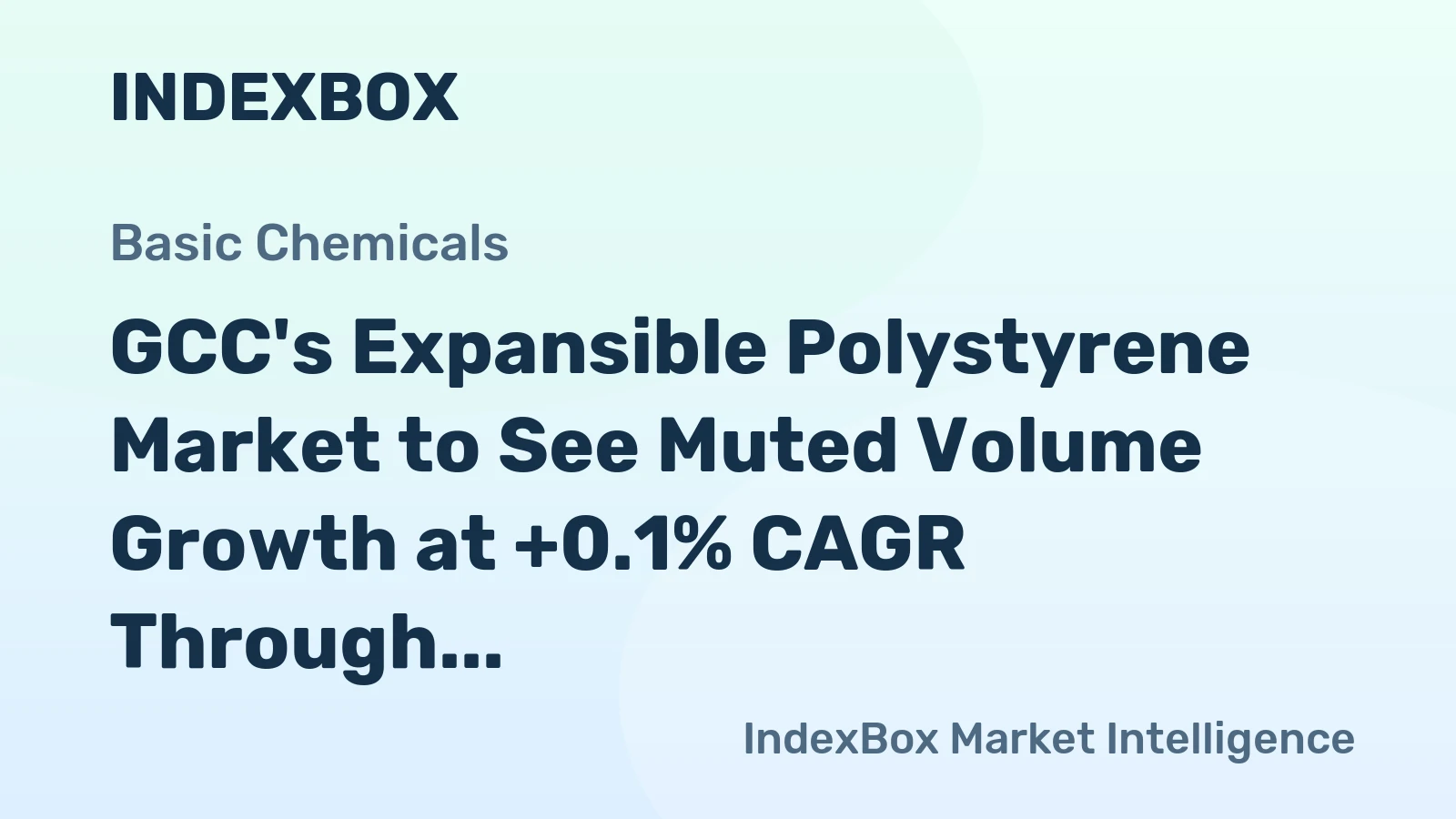 GCC's Expansible Polystyrene Market to See Muted Volume Growth at +0.1% CAGR Through 2035