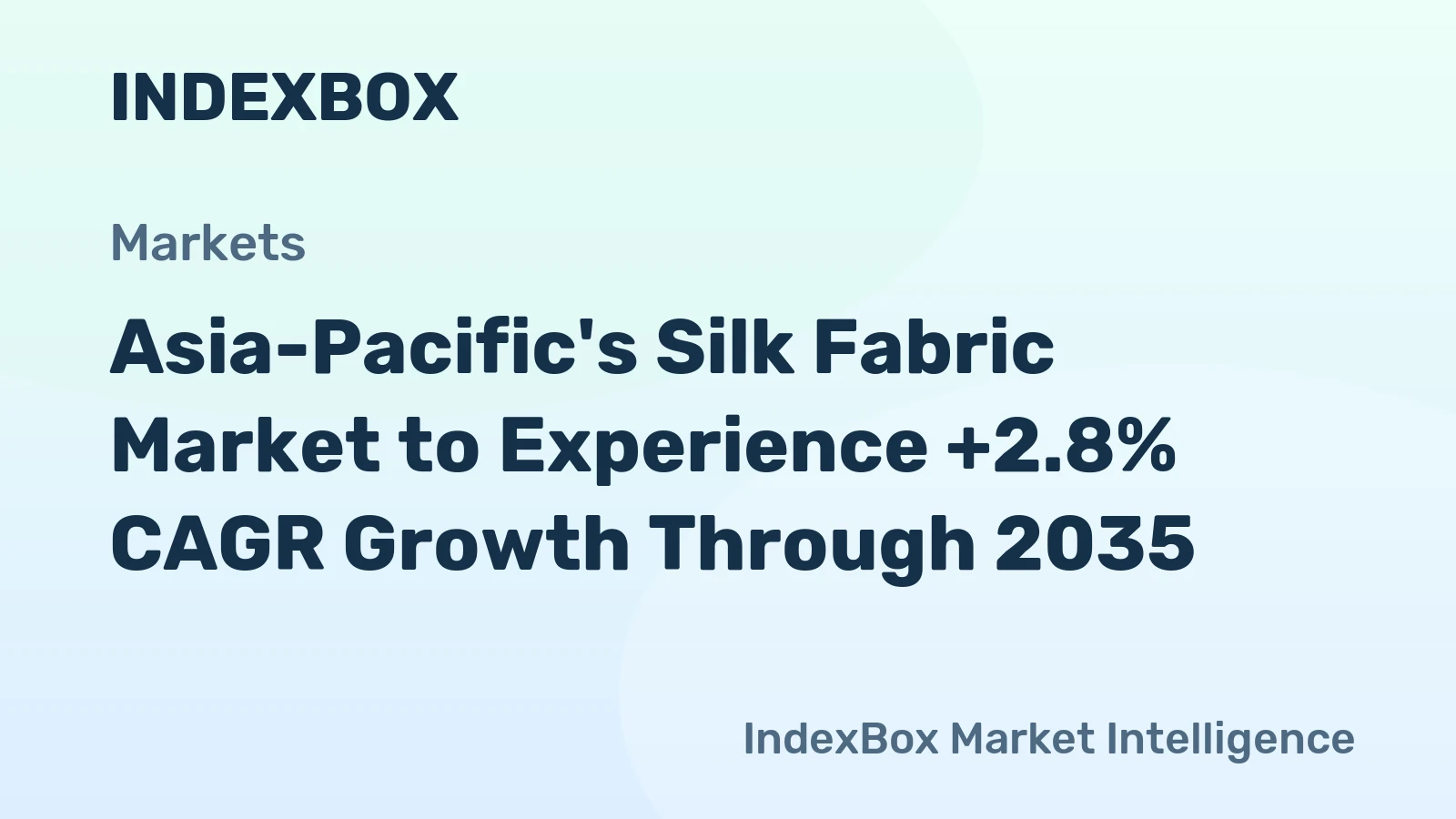 Asia-Pacific's Silk Fabric Market to Experience +2.8% CAGR Growth Through 2035