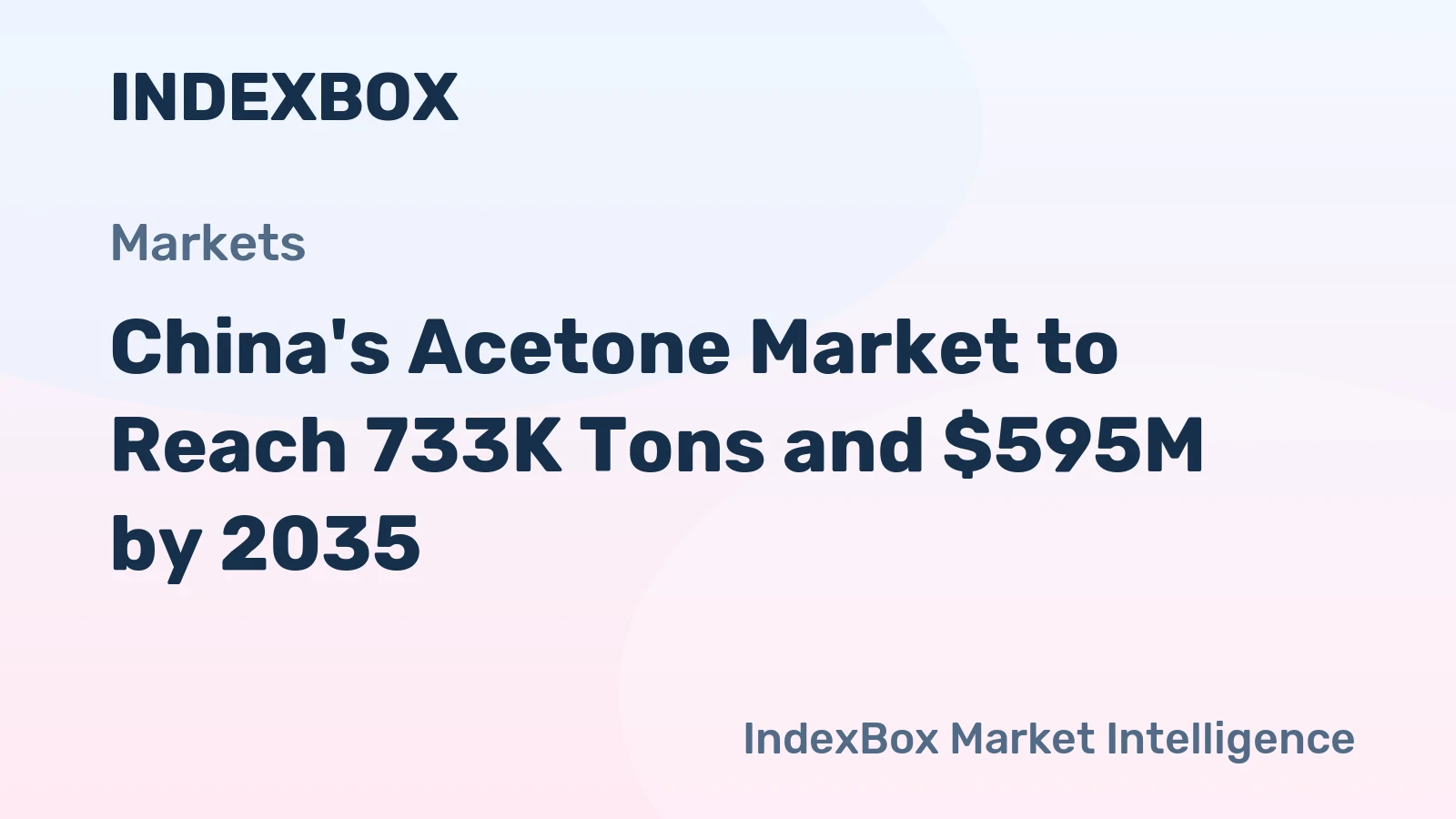 China's Acetone Market to Reach 733K Tons and $595M by 2035