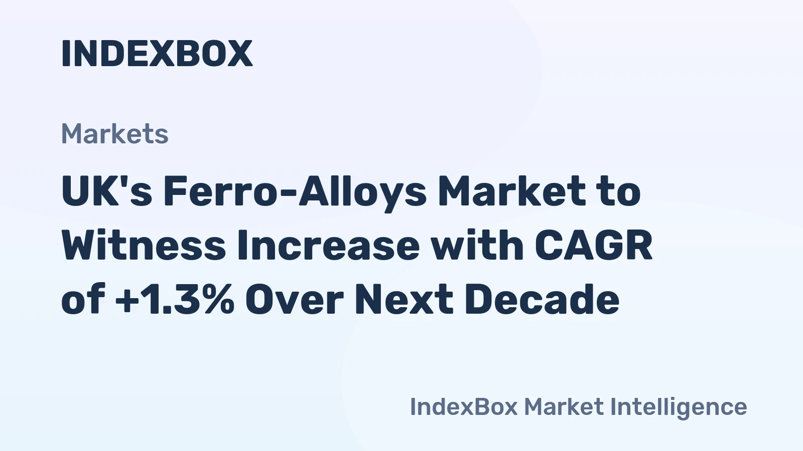 UK's Ferro-Alloys Market to Witness Increase with CAGR of +1.3% Over Next Decade