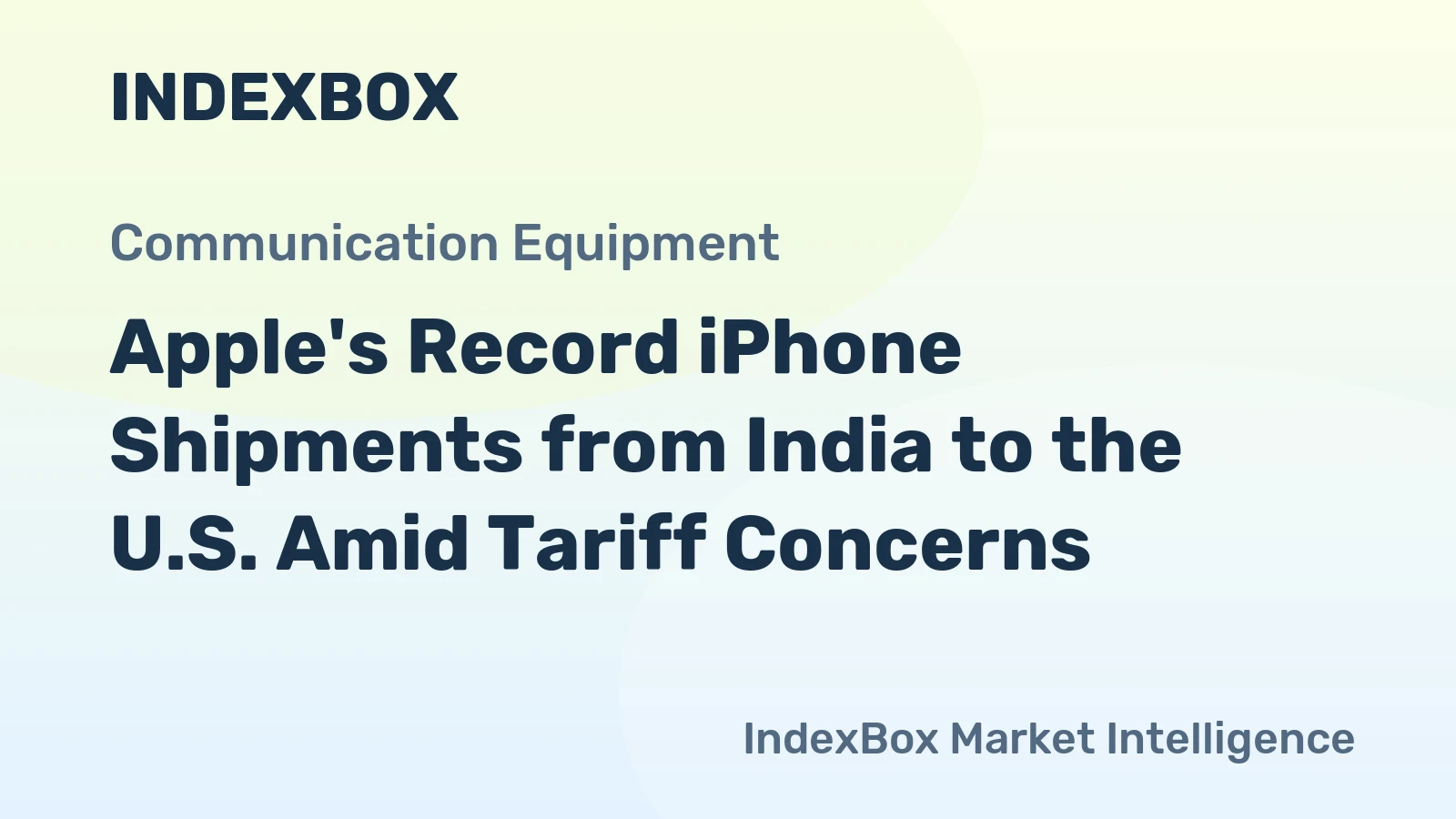Apple's Record iPhone Shipments from India to the U.S. Amid Tariff Concerns