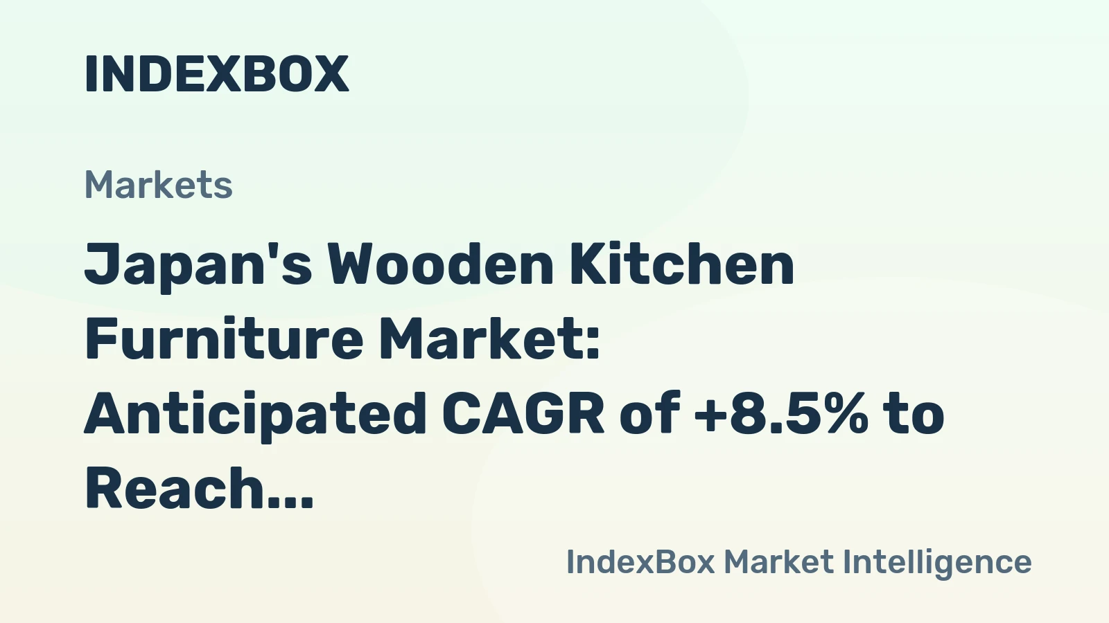 Japan's Wooden Kitchen Furniture Market: Anticipated CAGR of +8.5% to Reach 24M Units by 2035, Value Set to Hit $3.9B