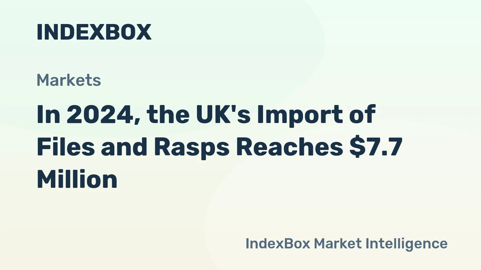 In 2024, the UK's Import of Files and Rasps Reaches $7.7 Million