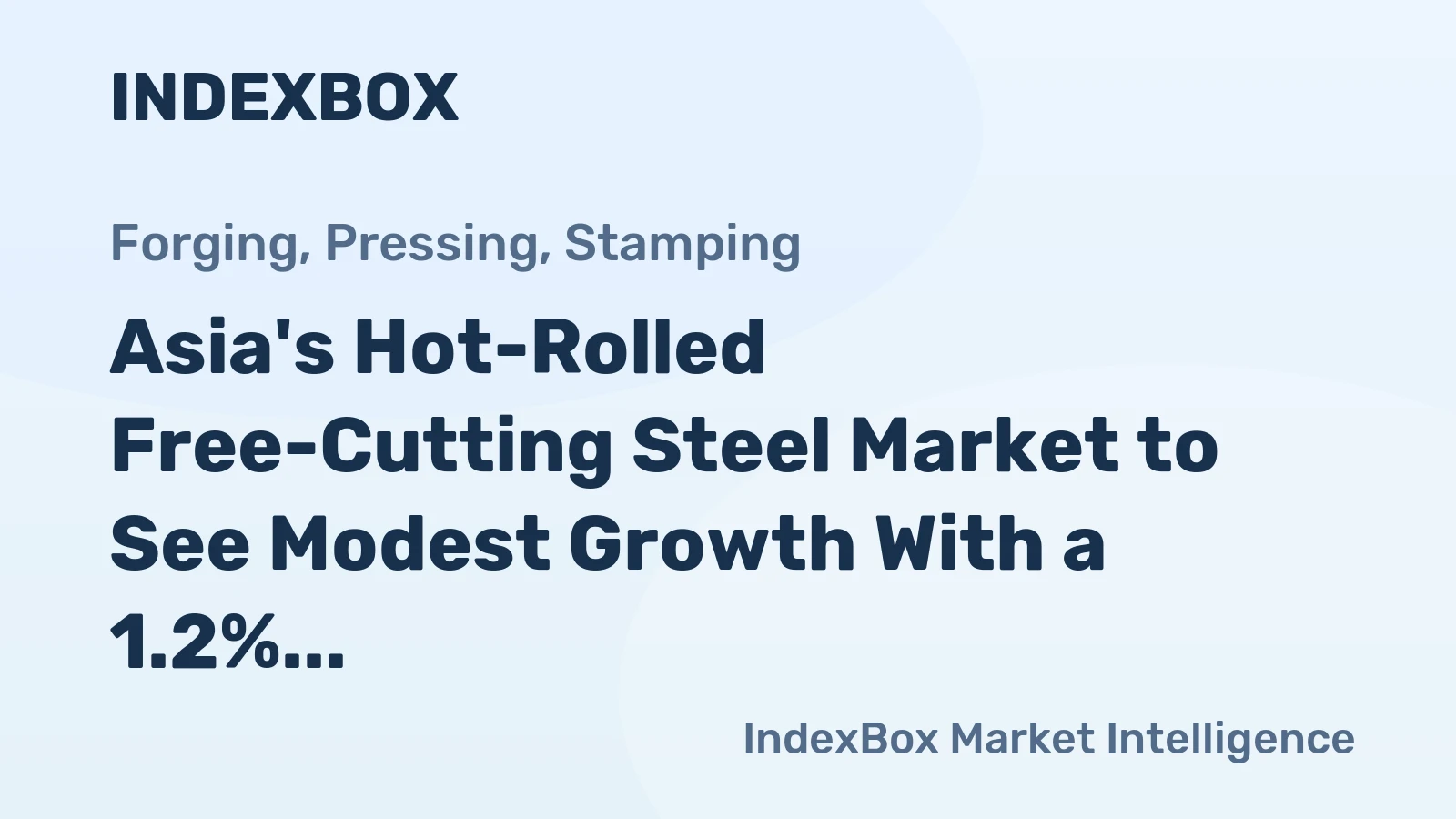 Asia's Hot-Rolled Free-Cutting Steel Market to See Modest Growth With a 1.2% Value CAGR Through 2035