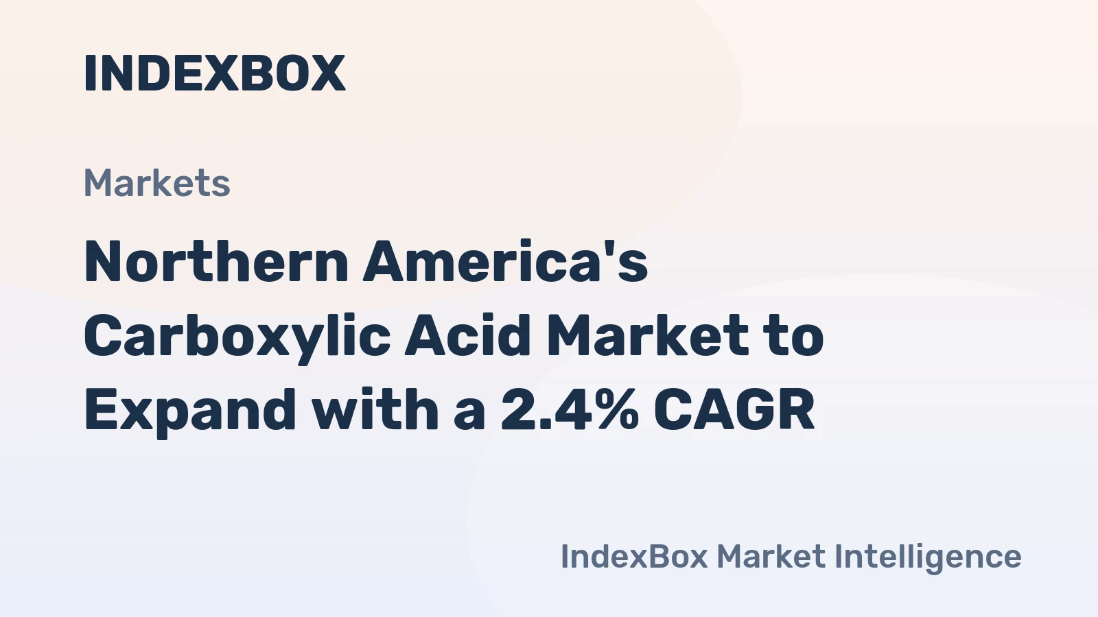 Northern America's Carboxylic Acid Market to Expand with a 2.4% CAGR