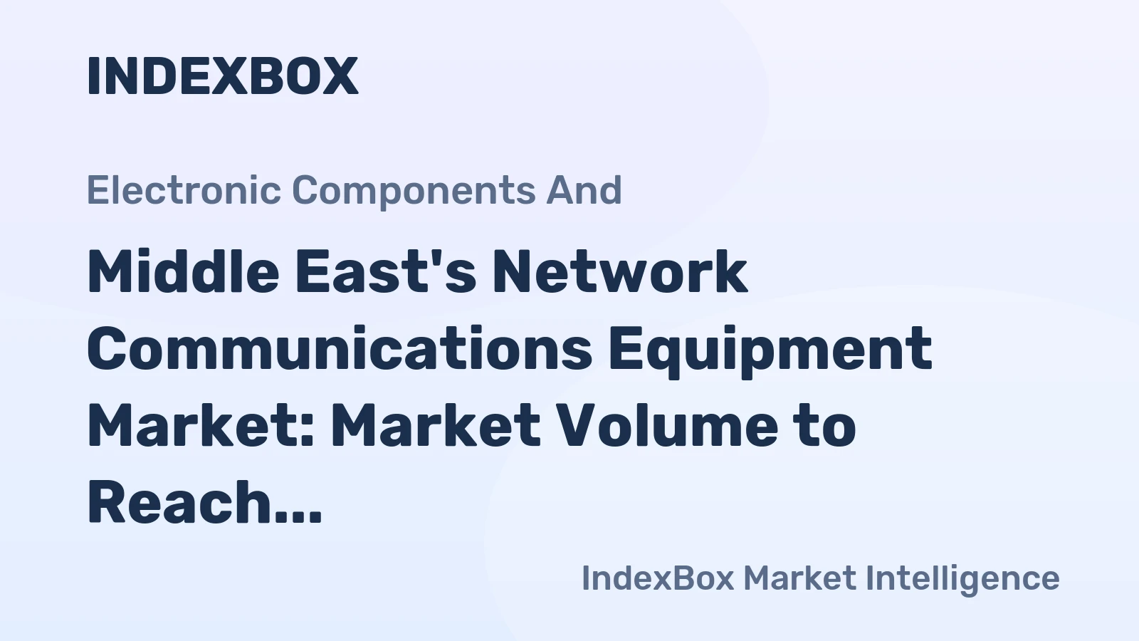 Middle East's Network Communications Equipment Market: Market Volume to Reach 13M Units and Market Value to Hit $2.8B by 2035