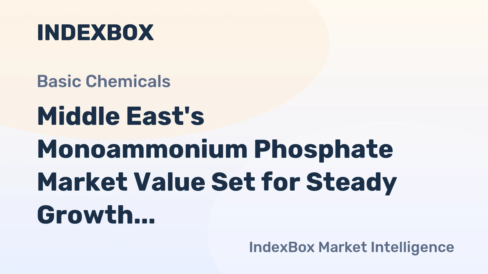 Middle East's Monoammonium Phosphate Market Value Set for Steady Growth with 2.4% CAGR