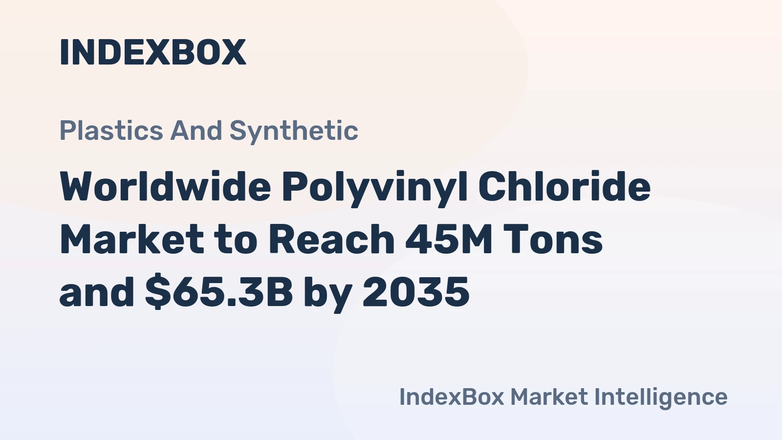 Worldwide Polyvinyl Chloride Market to Reach 45M Tons and $65.3B by 2035