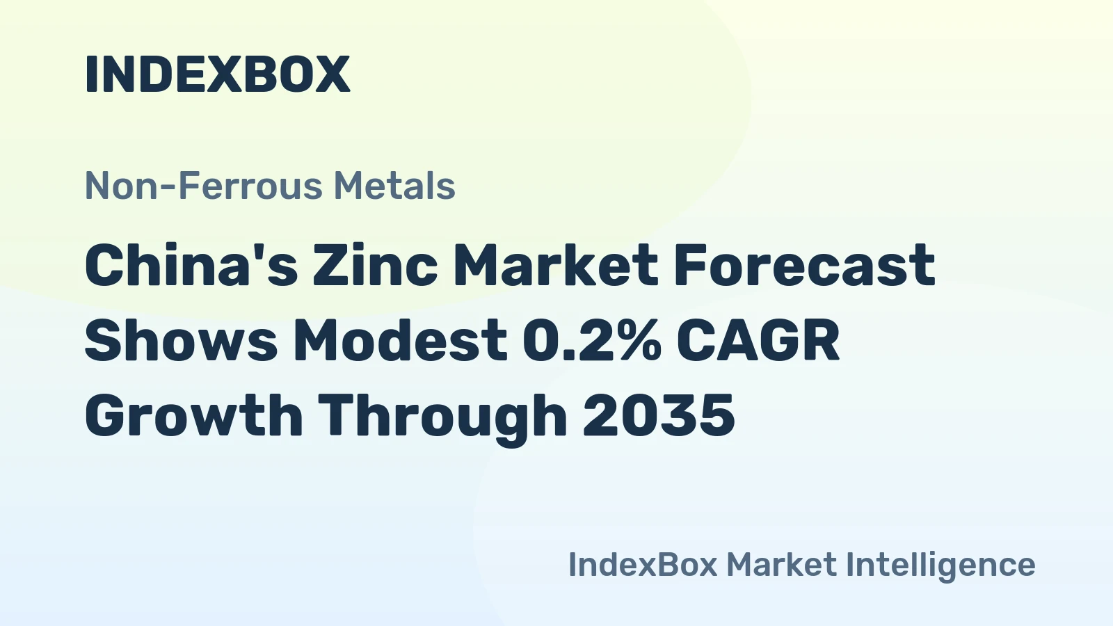 China's Zinc Market Forecast Shows Modest 0.2% CAGR Growth Through 2035