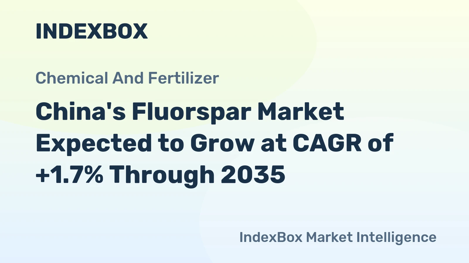 China's Fluorspar Market Expected to Grow at CAGR of +1.7% Through 2035