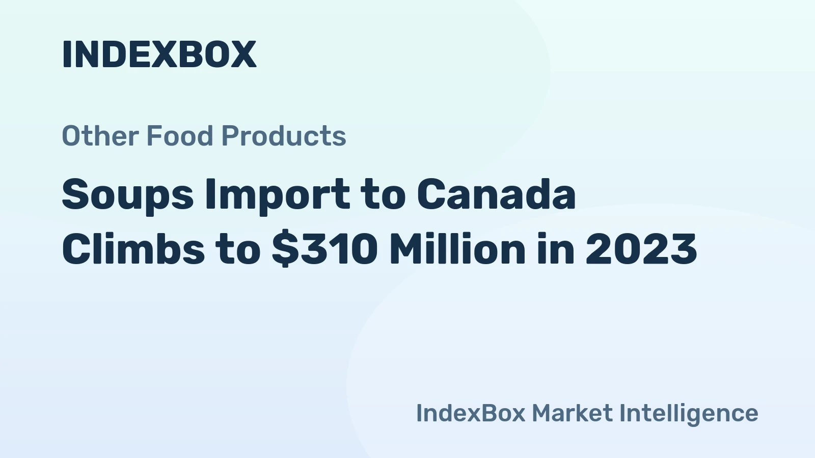 Soups Import to Canada Climbs to $310 Million in 2023