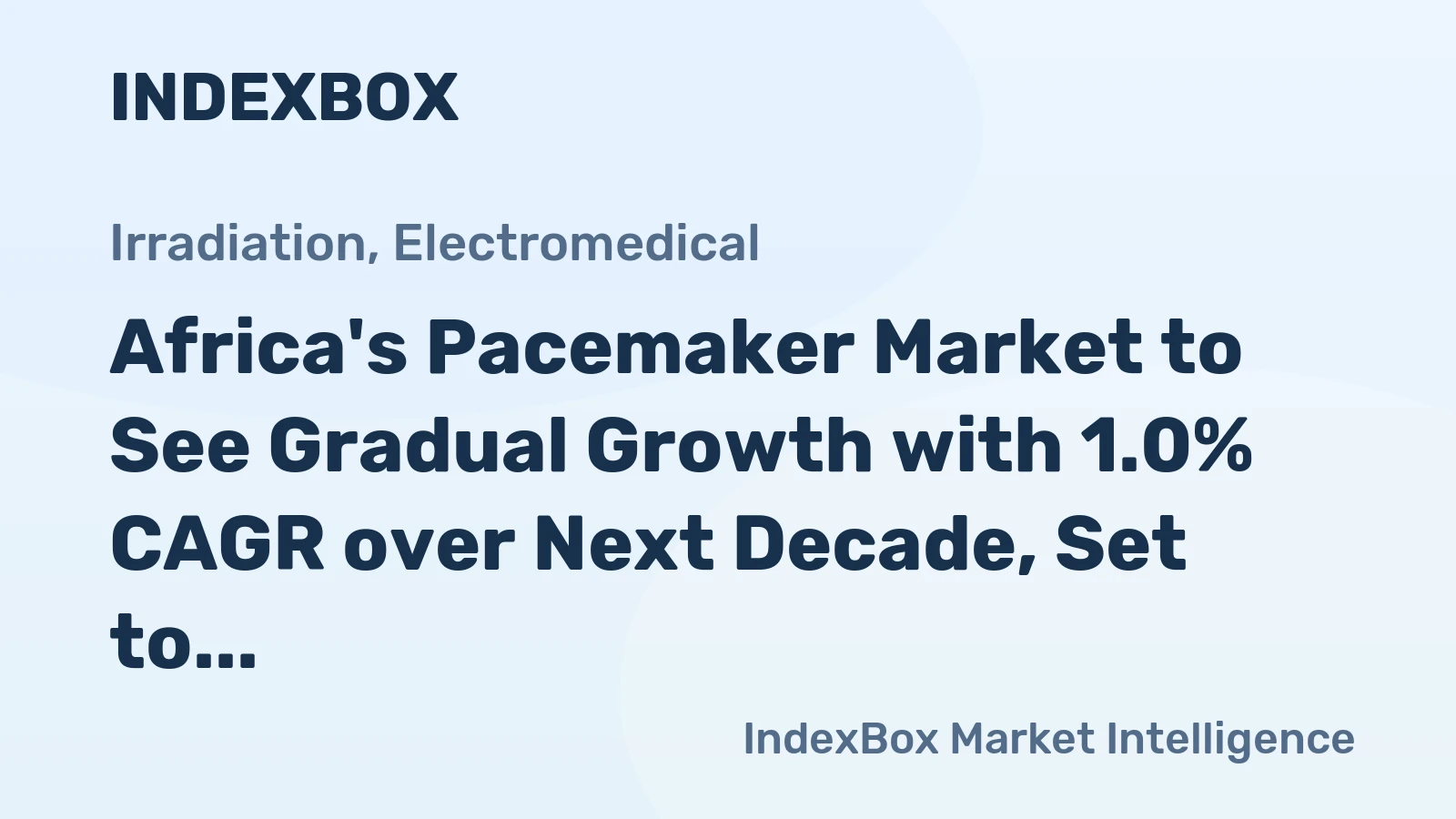 Africa's Pacemaker Market to See Gradual Growth with 1.0% CAGR over Next Decade, Set to Reach 1.4M Units by 2035