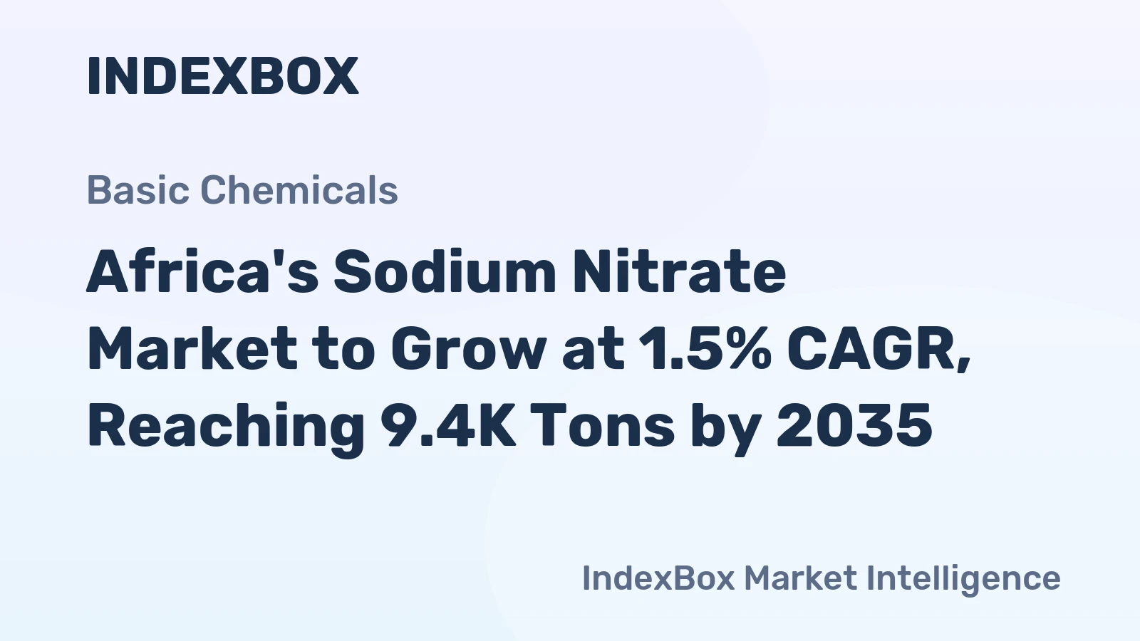 Africa's Sodium Nitrate Market to Grow at 1.5% CAGR, Reaching 9.4K Tons by 2035