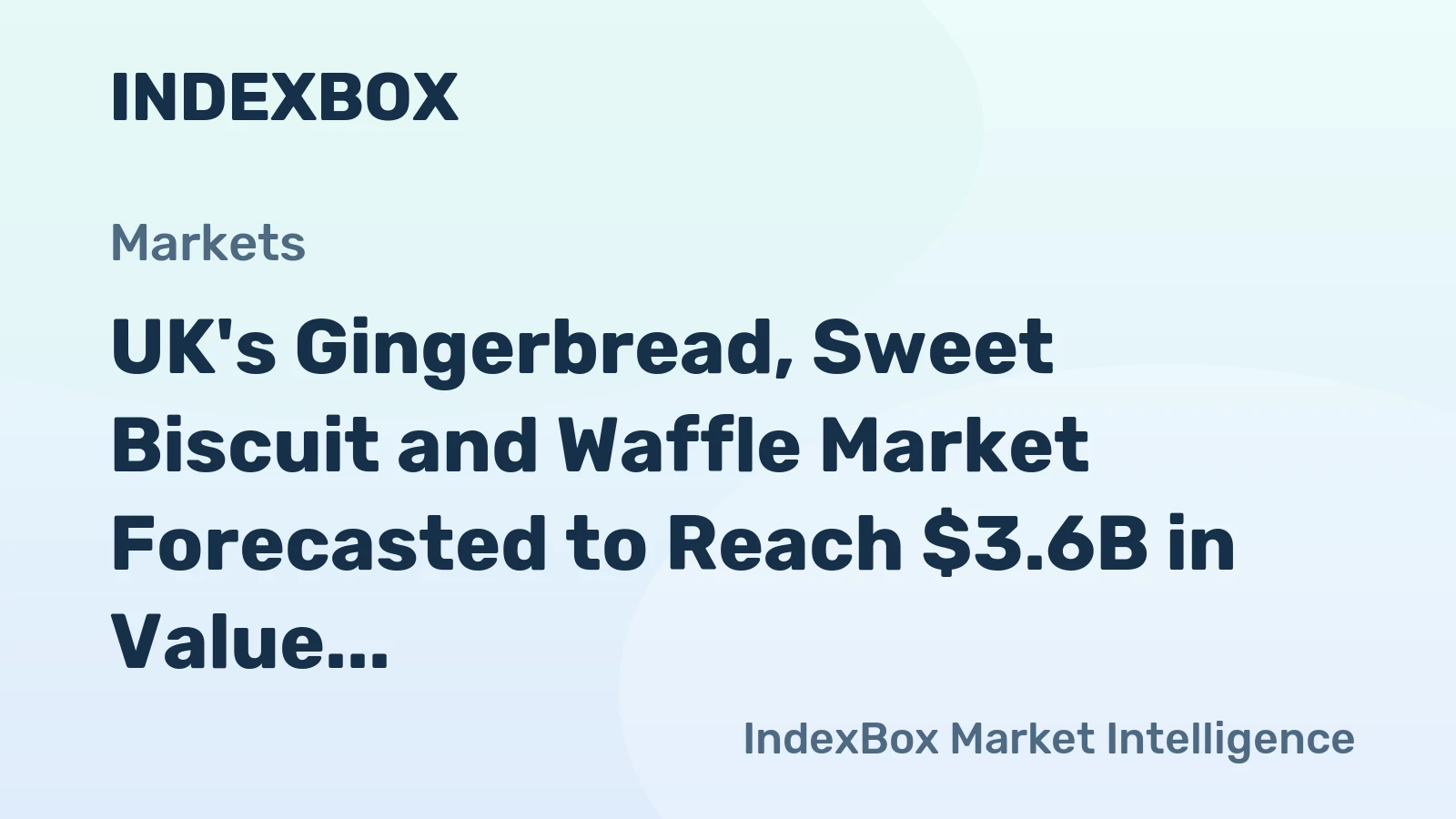 UK's Gingerbread, Sweet Biscuit and Waffle Market Forecasted to Reach $3.6B in Value by 2035