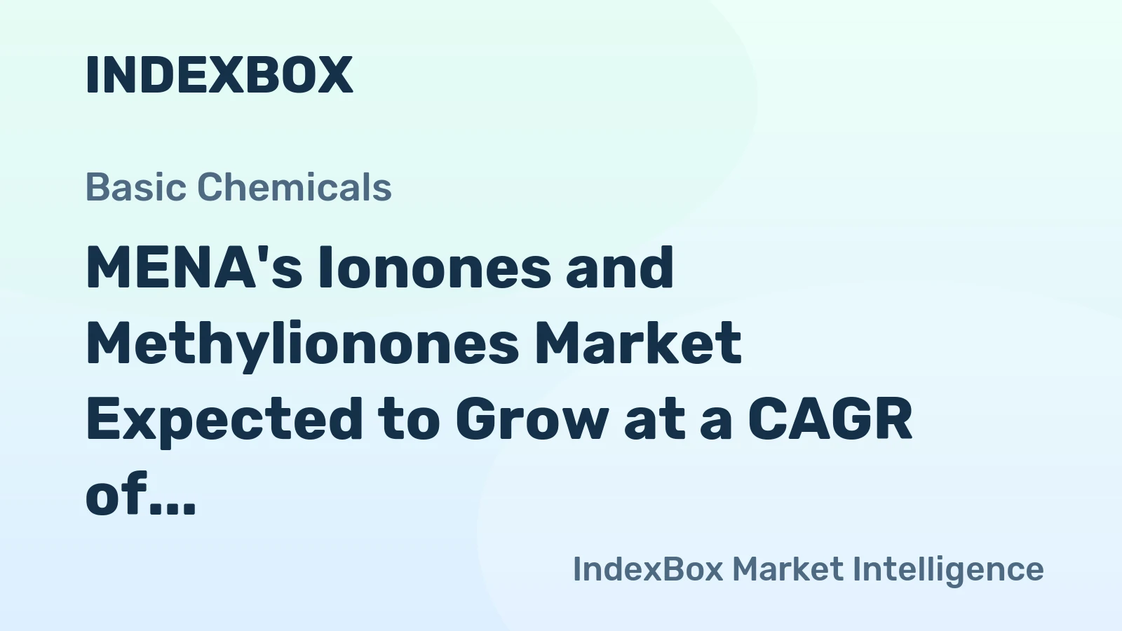 MENA's Ionones and Methylionones Market Expected to Grow at a CAGR of +1.4% Over the Next Decade