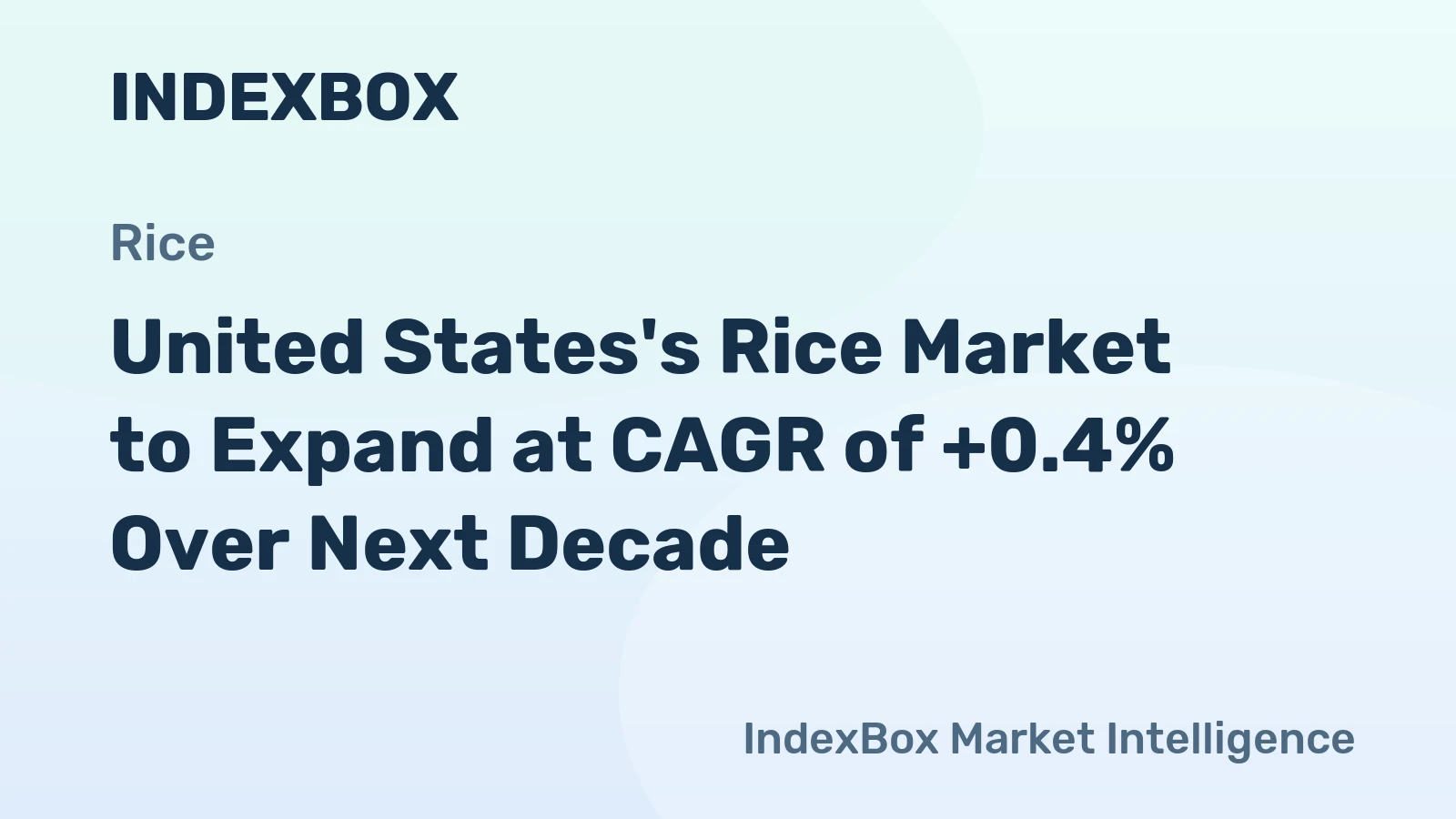 United States's Rice Market to Expand at CAGR of +0.4% Over Next Decade