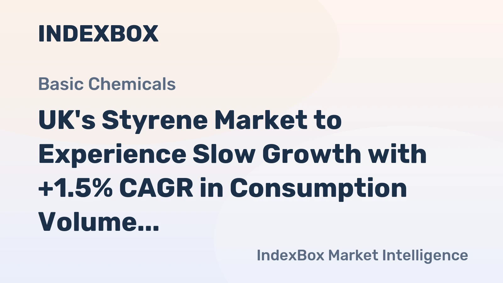 UK's Styrene Market to Experience Slow Growth with +1.5% CAGR in Consumption Volume