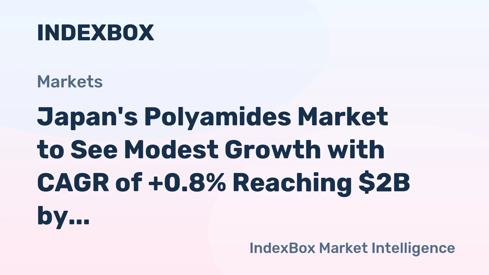 Japan's Polyamides Market to See Modest Growth with CAGR of +0.8% Reaching $2B by 2035
