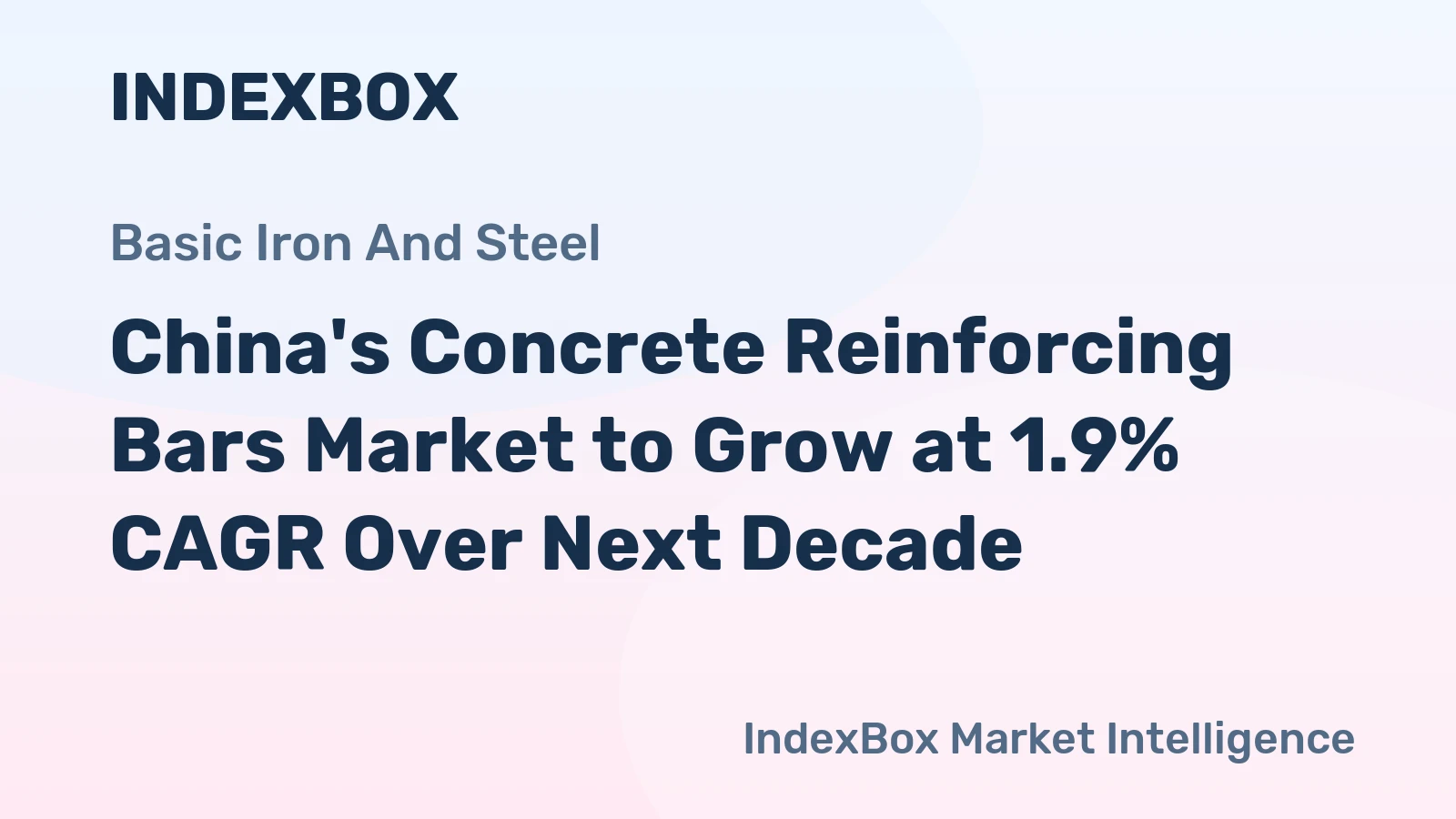 China's Concrete Reinforcing Bars Market to Grow at 1.9% CAGR Over Next Decade