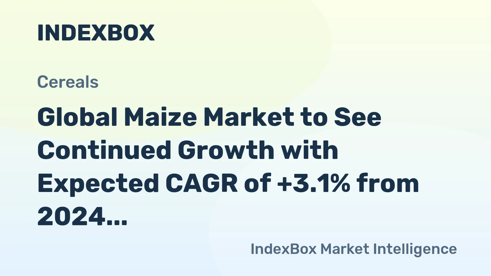 Global Maize Market to See Continued Growth with Expected CAGR of +3.1% from 2024 to 2030