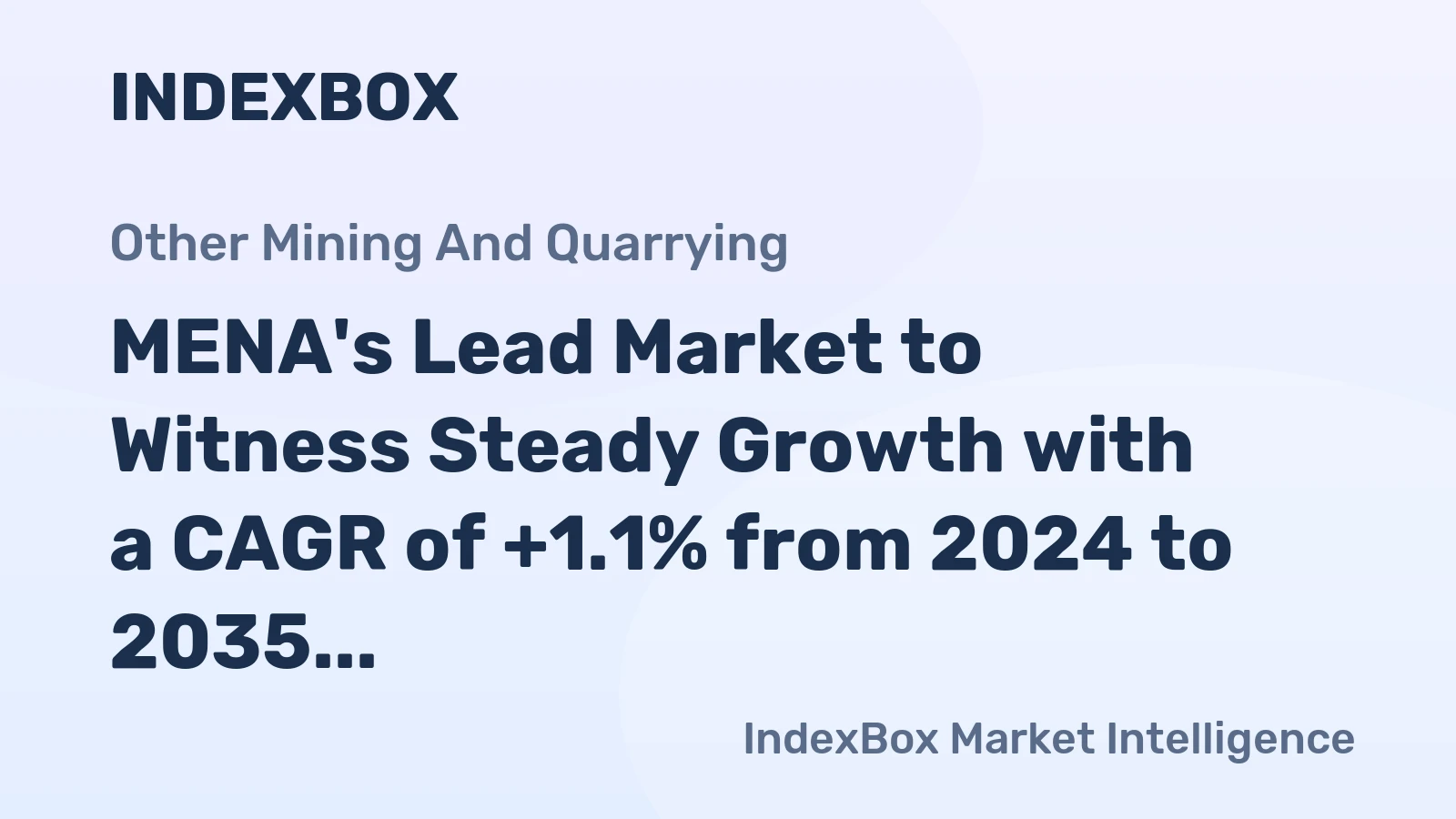 MENA's Lead Market to Witness Steady Growth with a CAGR of +1.1% from 2024 to 2035