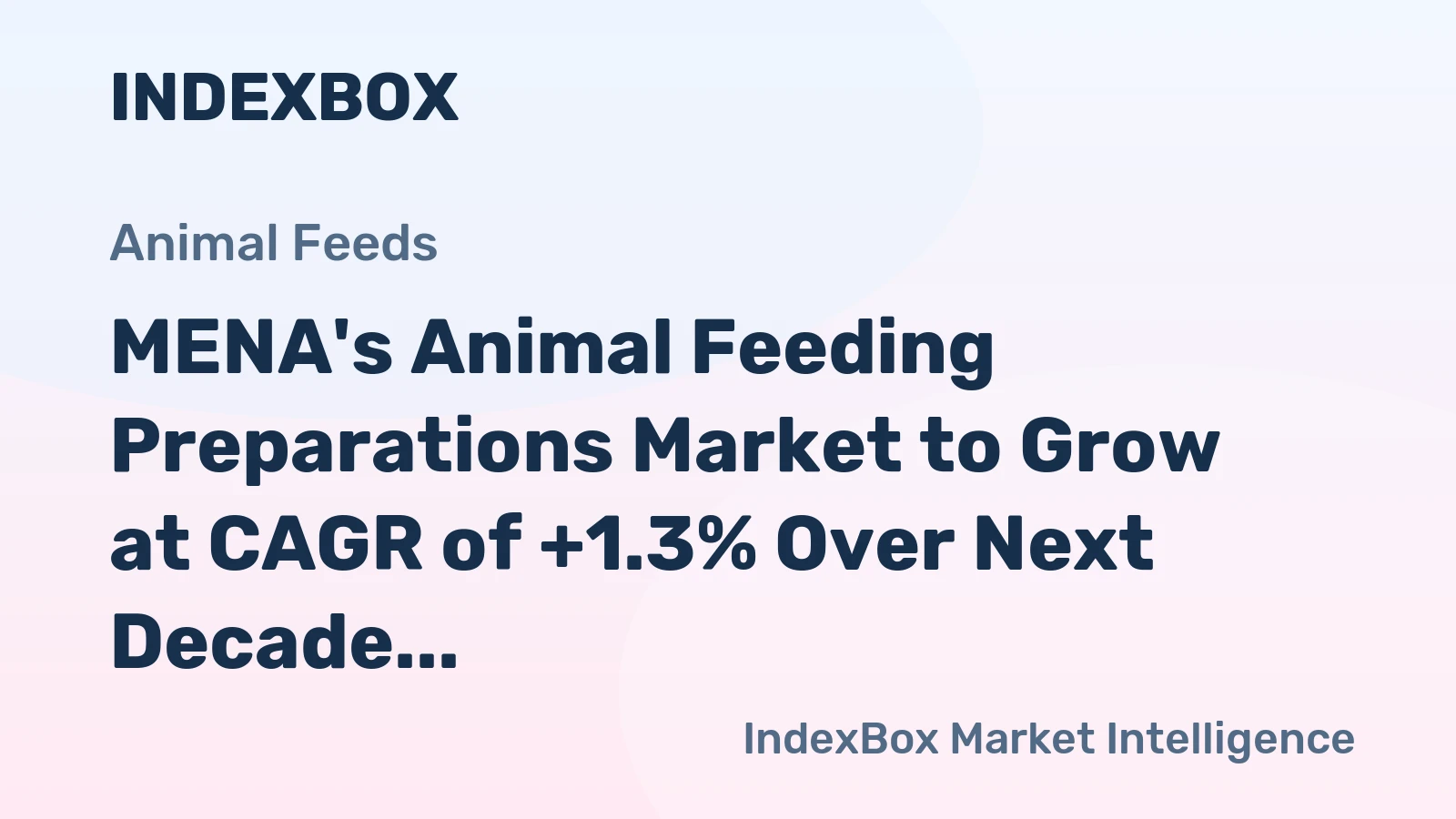 MENA's Animal Feeding Preparations Market to Grow at CAGR of +1.3% Over Next Decade