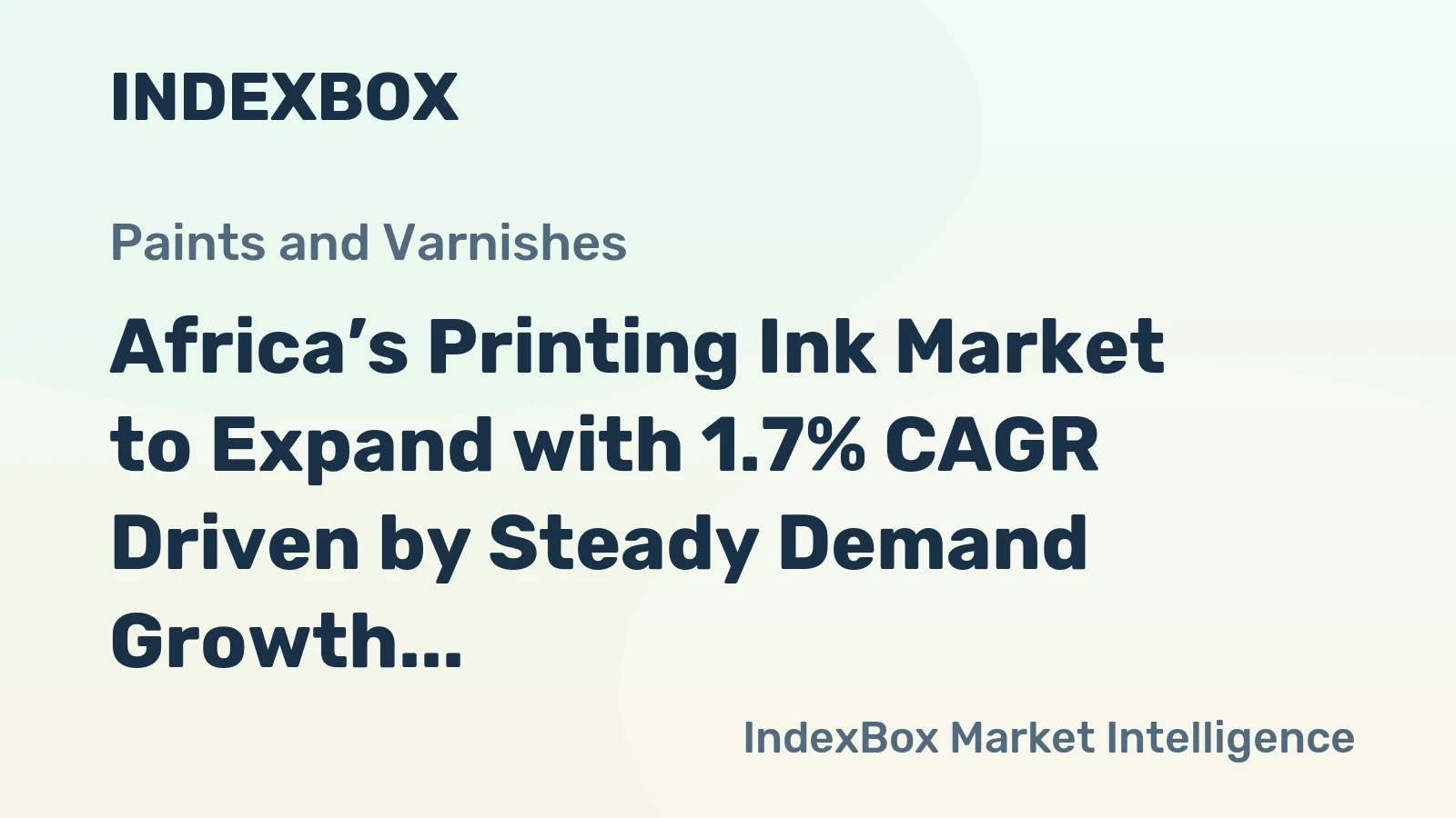 Africa’s Printing Ink Market to Expand with 1.7% CAGR Driven by Steady Demand Growth