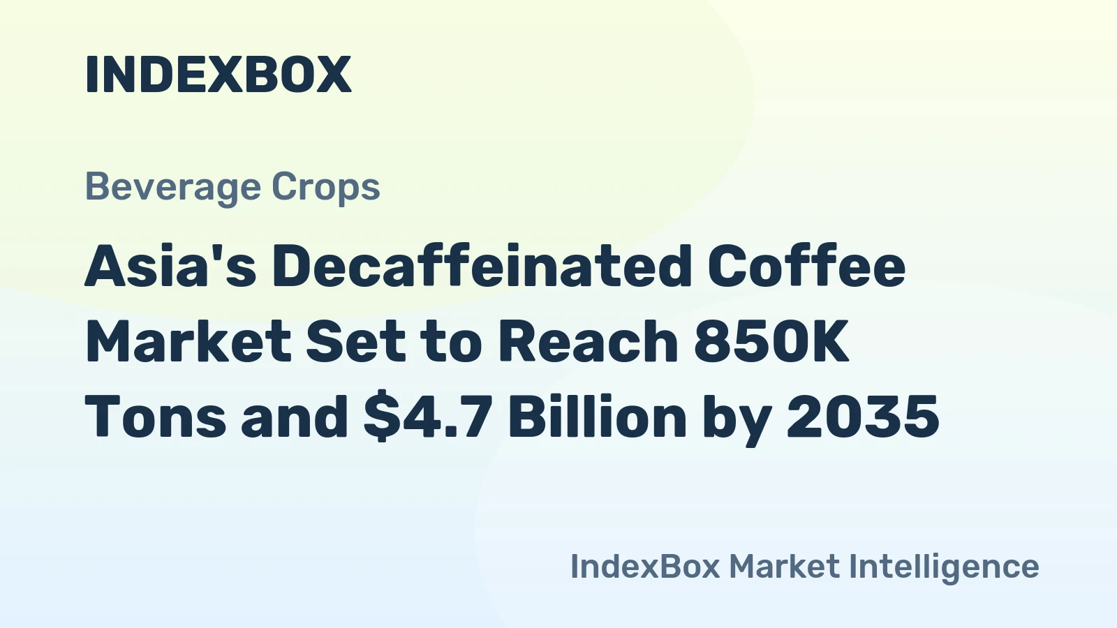 Asia's Decaffeinated Coffee Market Set to Reach 850K Tons and $4.7 Billion by 2035