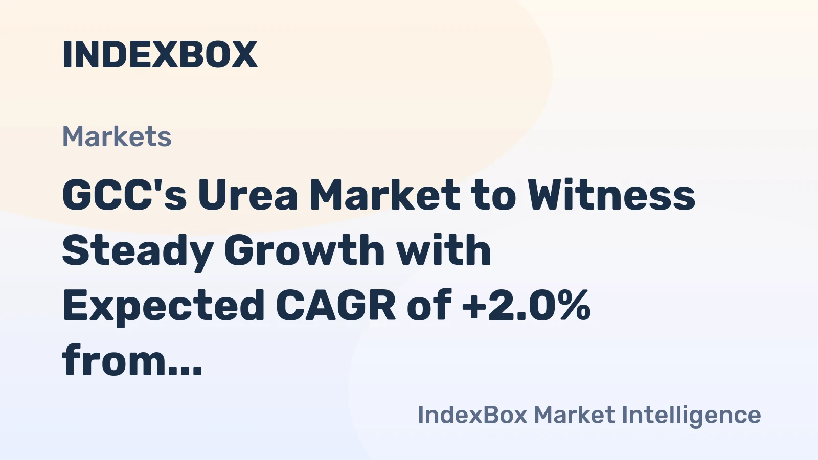 GCC's Urea Market to Witness Steady Growth with Expected CAGR of +2.0% from 2024 to 2035