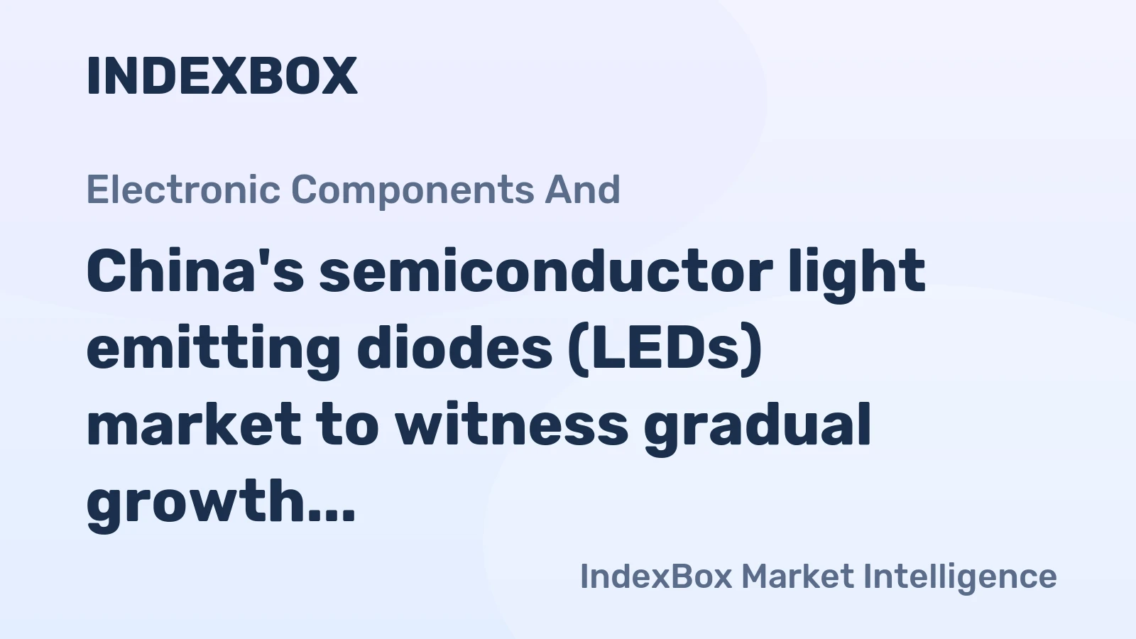 China's semiconductor light emitting diodes (LEDs) market to witness gradual growth with a CAGR of +0.6% reaching $12.3B by 2035