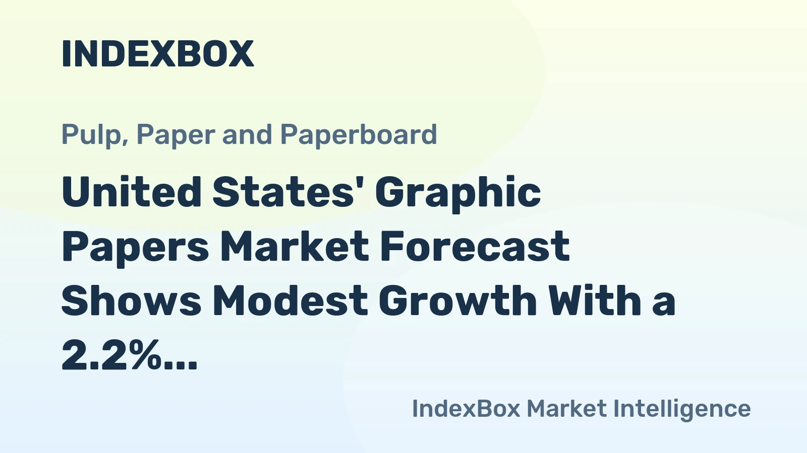 United States' Graphic Papers Market Forecast Shows Modest Growth With a 2.2% CAGR in Value Through 2035