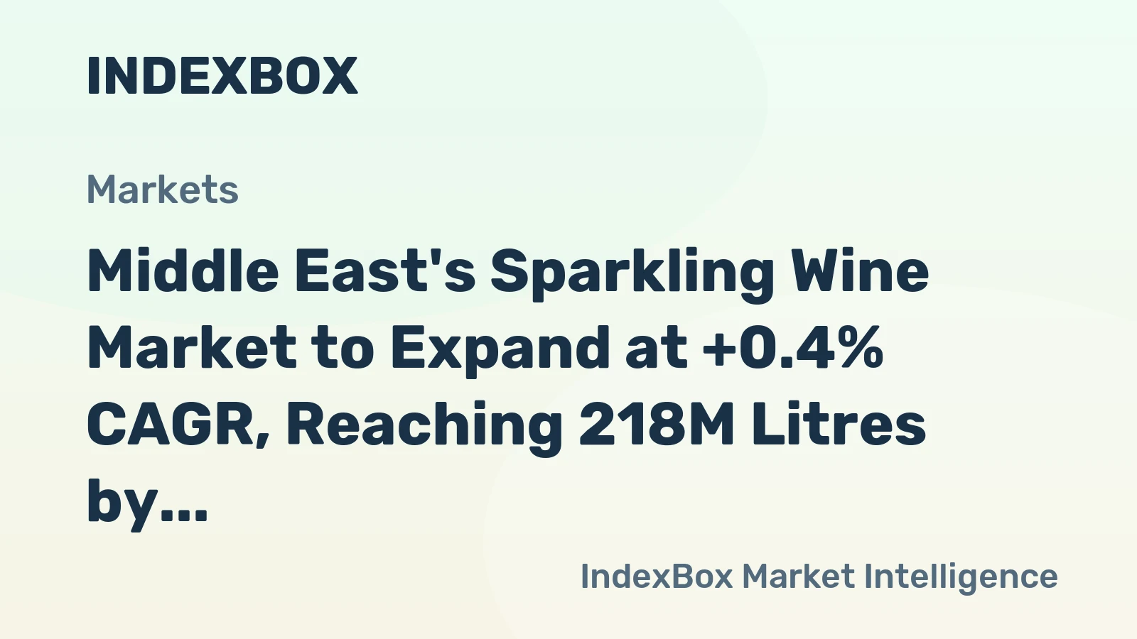 Middle East's Sparkling Wine Market to Expand at +0.4% CAGR, Reaching 218M Litres by 2035