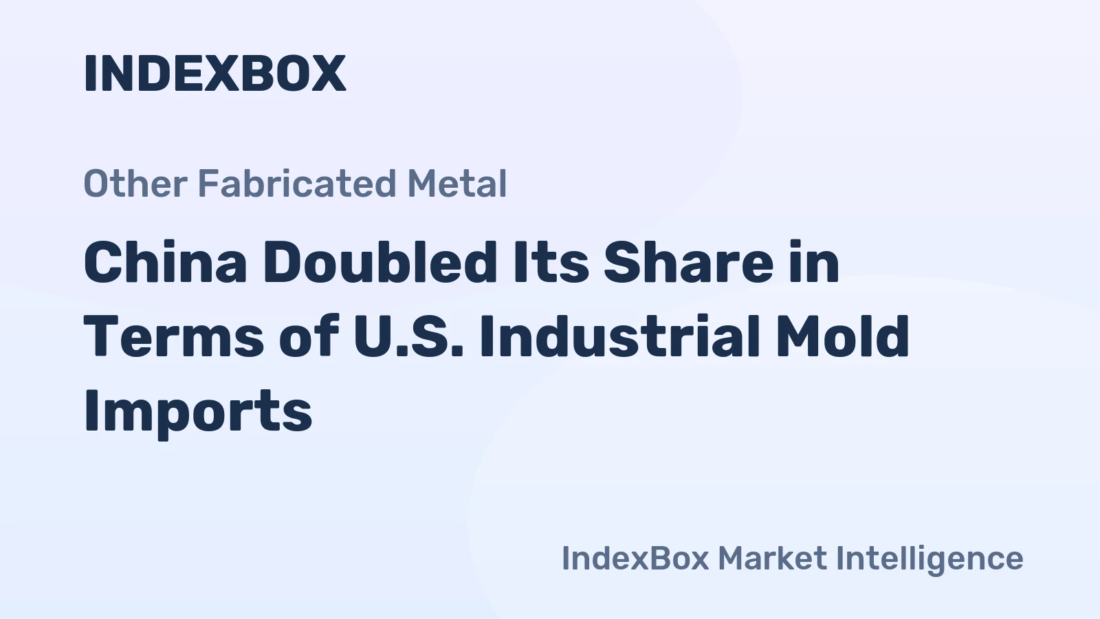 China Doubled Its Share in Terms of U.S. Industrial Mold Imports