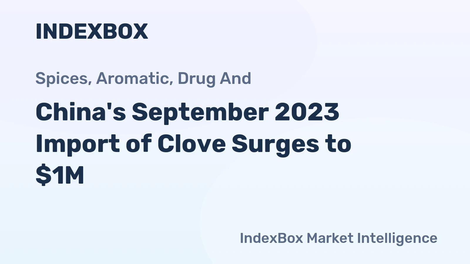 China's September 2023 Import of Clove Surges to $1M