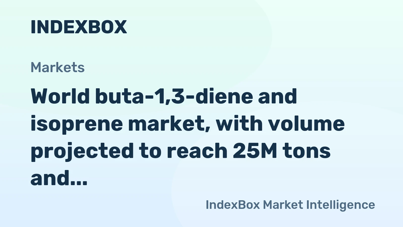 World buta-1,3-diene and isoprene market, with volume projected to reach 25M tons and value to hit $35.9B by 2035, continues its steady growth trajectory.
