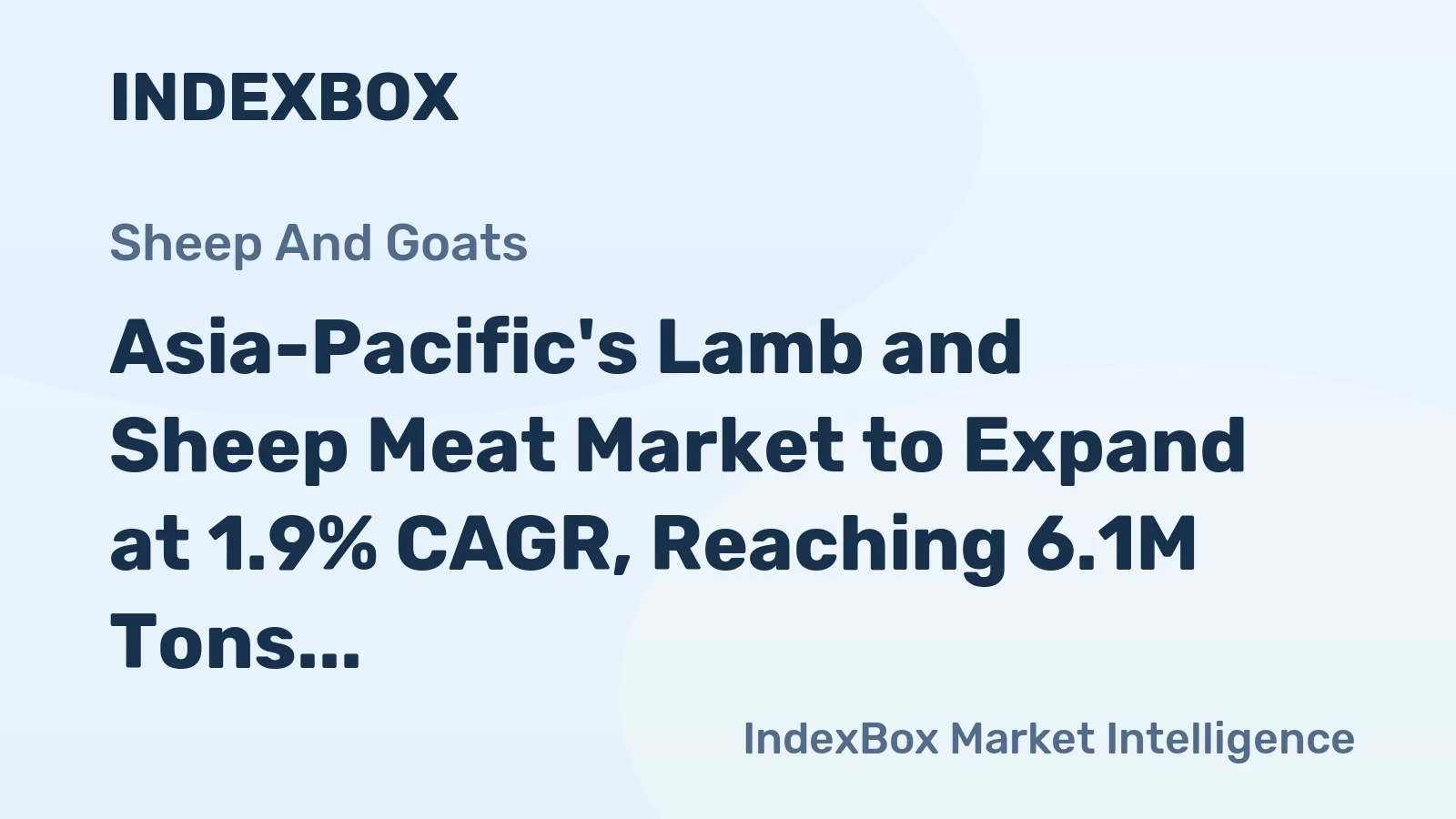 Asia-Pacific's Lamb and Sheep Meat Market to Expand at 1.9% CAGR, Reaching 6.1M Tons by 2035