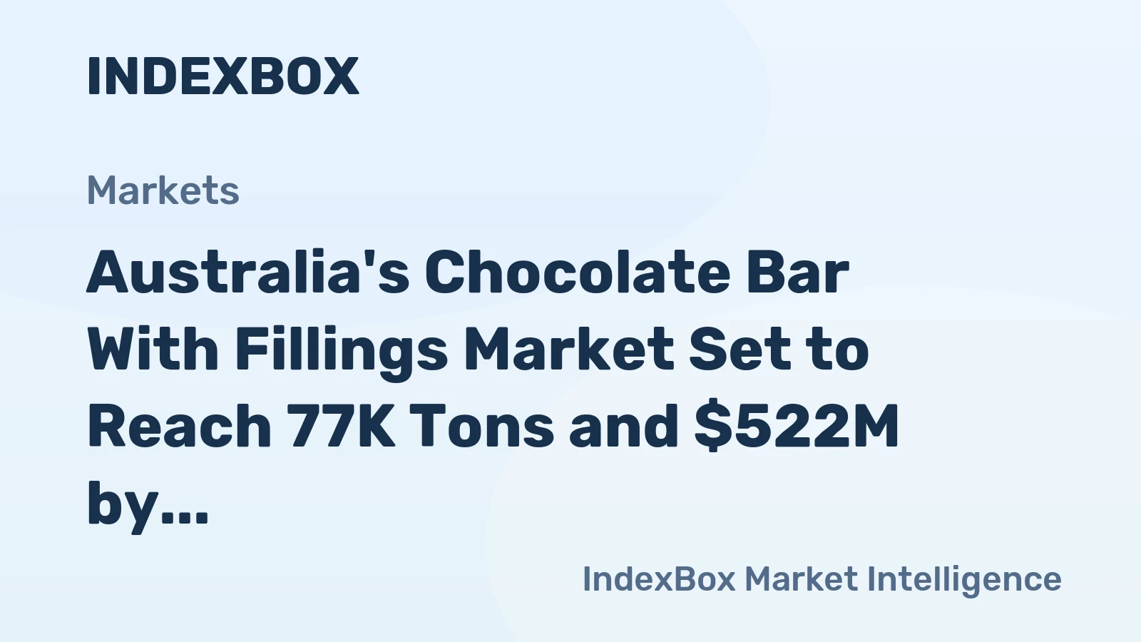 Australia's Chocolate Bar With Fillings Market Set to Reach 77K Tons and $522M by 2035